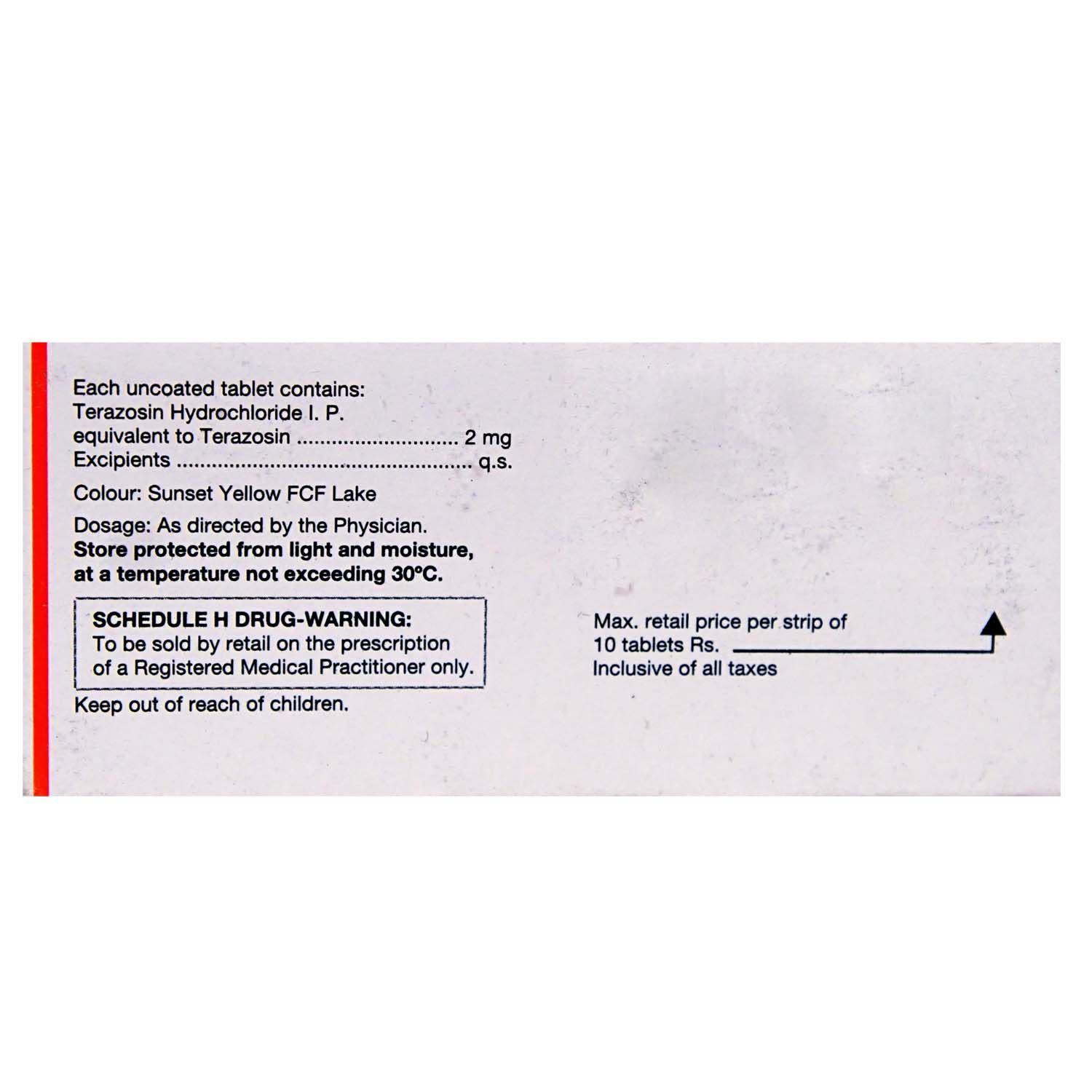 Hytrin 2 Tablet 10's Price, Uses, Side Effects, Composition - Apollo ...