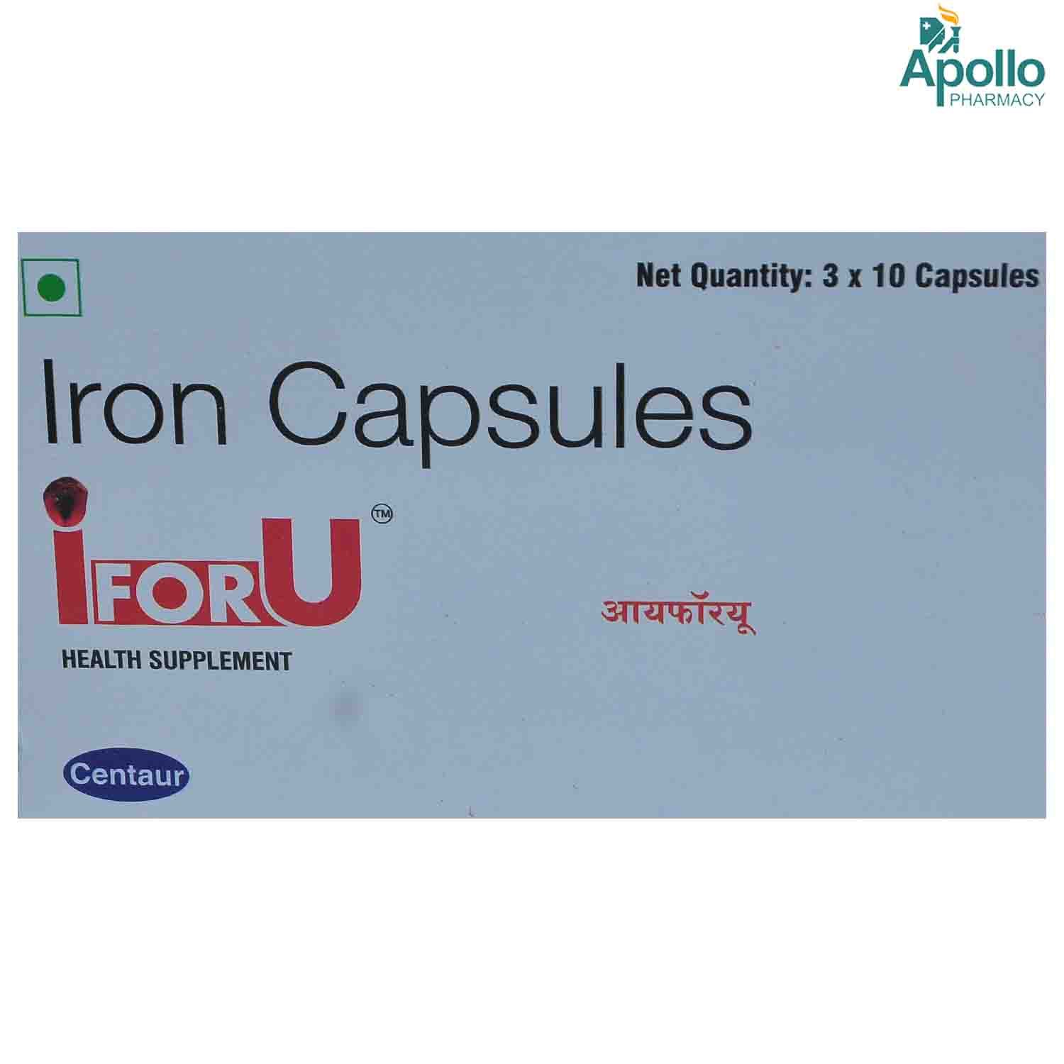 iForU Capsule 10's Price, Uses, Side Effects, Composition - Apollo Pharmacy