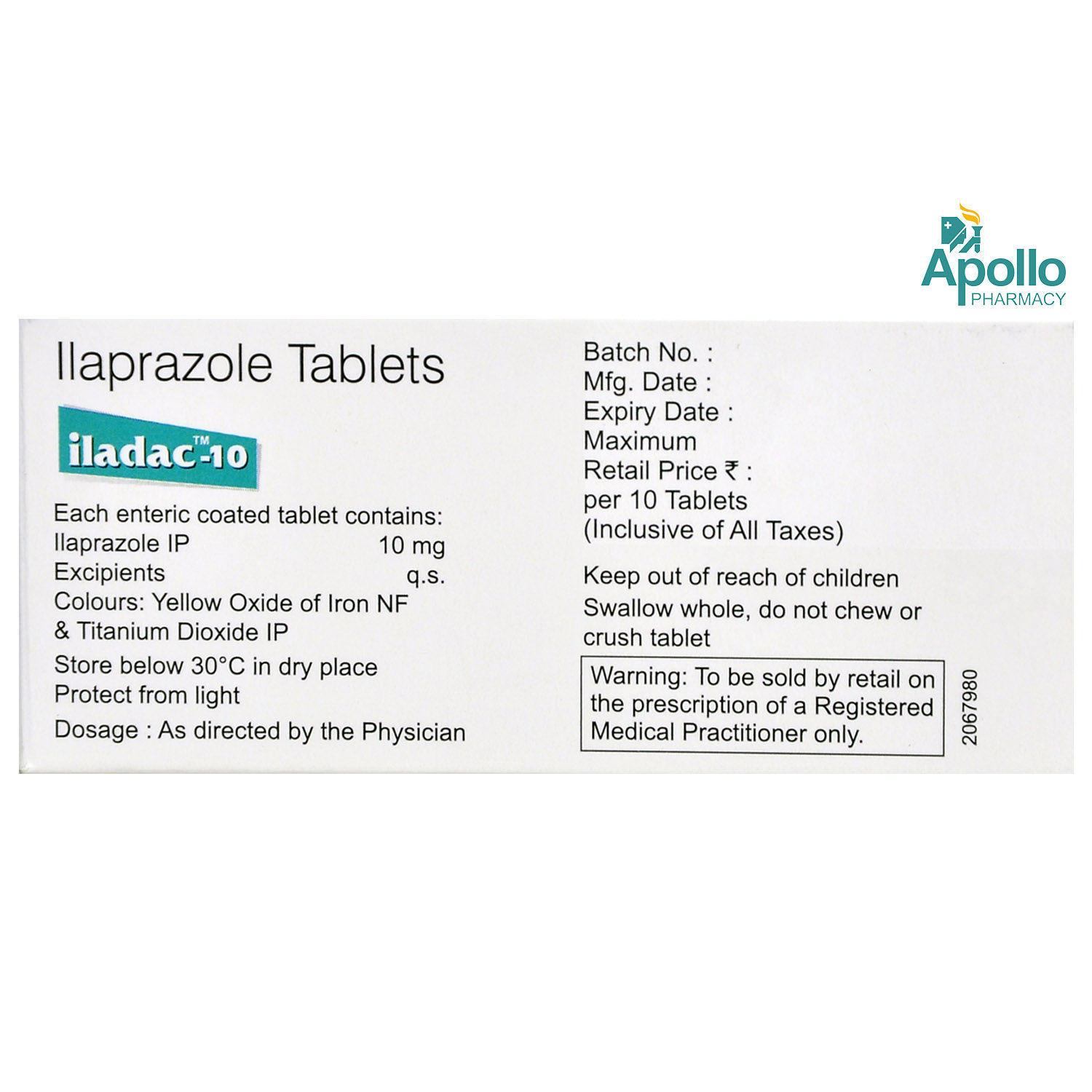 Iladac-10 Tablet 10's Price, Uses, Side Effects, Composition - Apollo ...