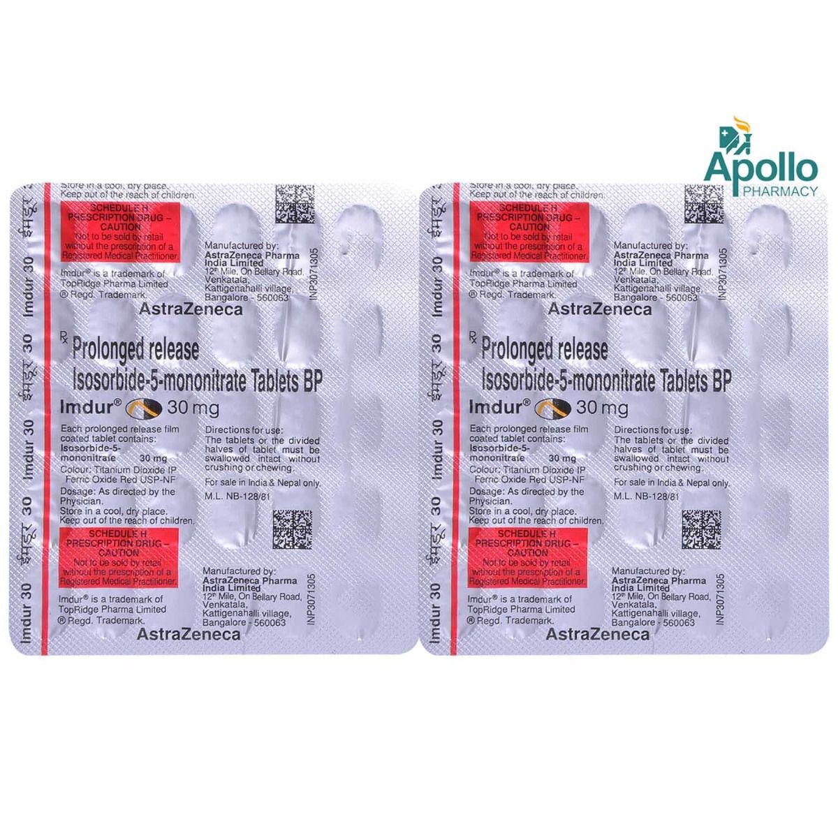 Imdur 30 mg Tablet 30's Price, Uses, Side Effects, Composition - Apollo ...