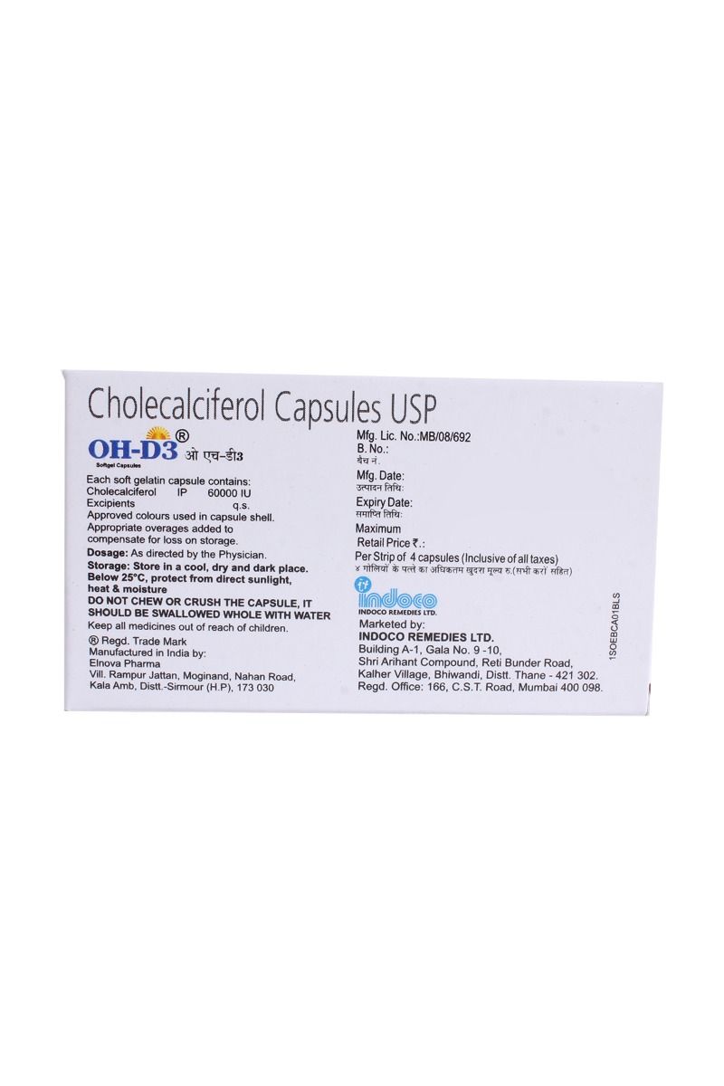 Oh -D3 Tablet 4's Price, Uses, Side Effects, Composition - Apollo Pharmacy