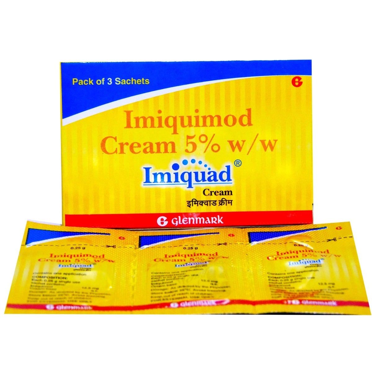 Imiquad Cream Sachet 3x0.25 gm Price, Uses, Side Effects, Composition ...