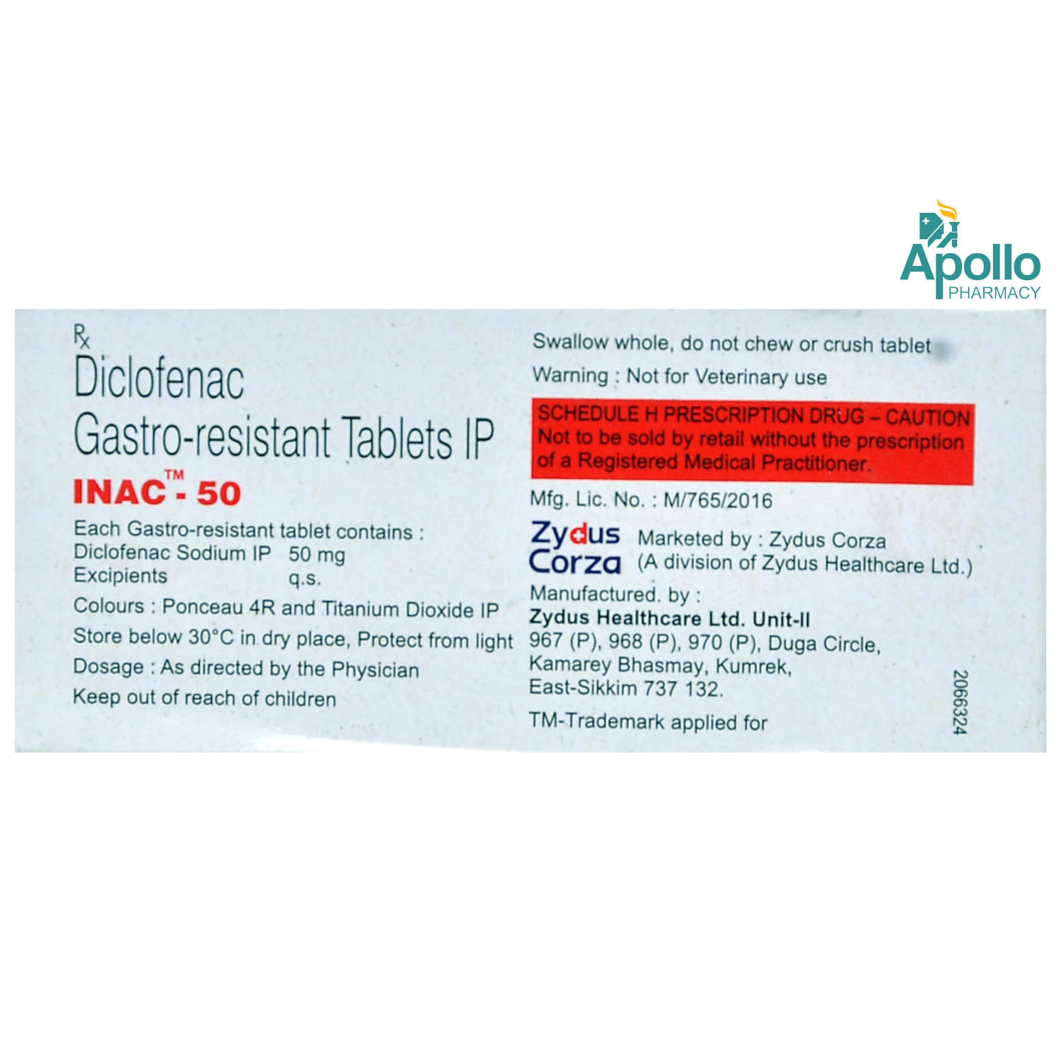 Inac-50 Tablet 10's Price, Uses, Side Effects, Composition - Apollo Pharmacy