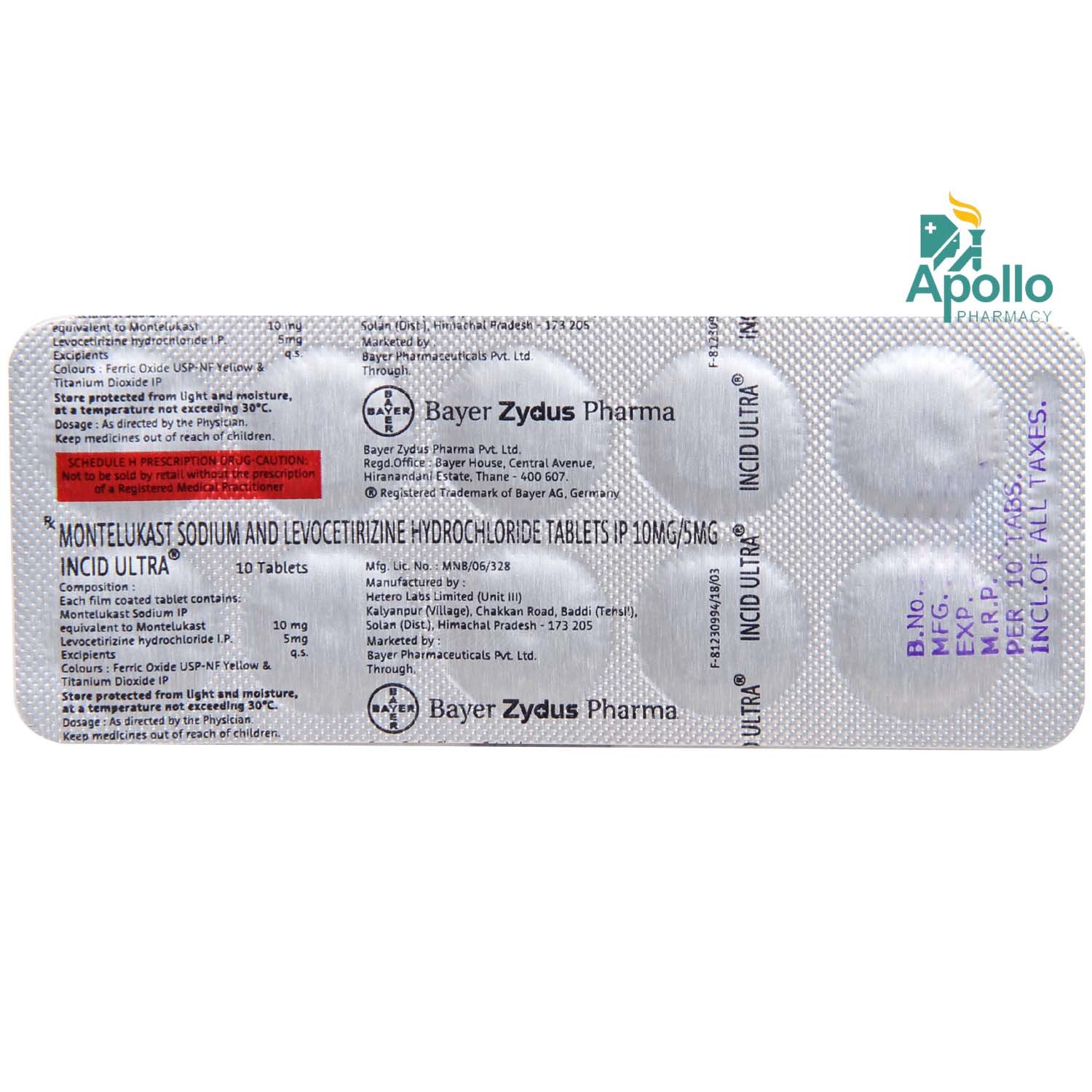 Incid Ultra Tablet 10's Price, Uses, Side Effects, Composition - Apollo ...