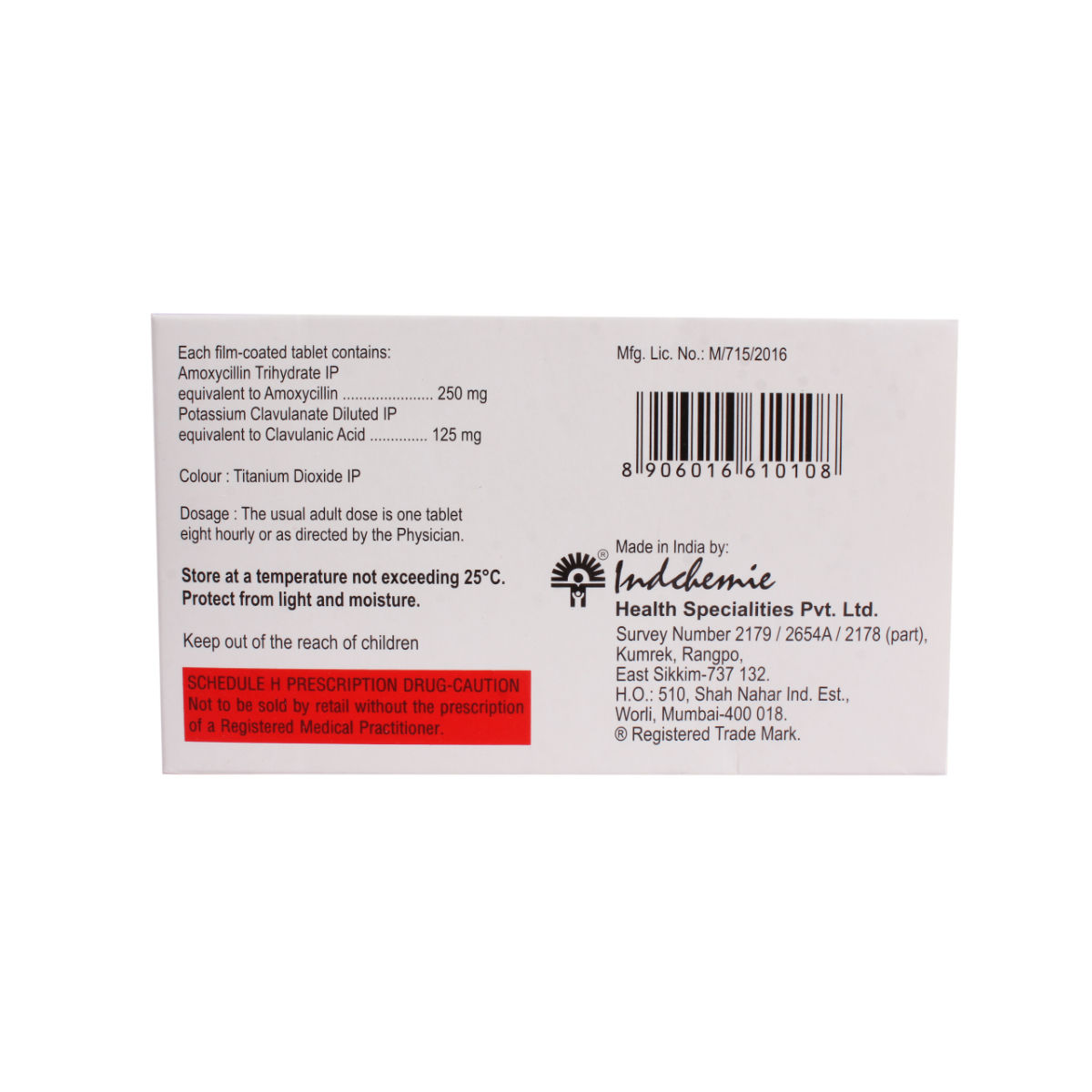 Indclav 375 mg Tablet 10's Price, Uses, Side Effects, Composition ...