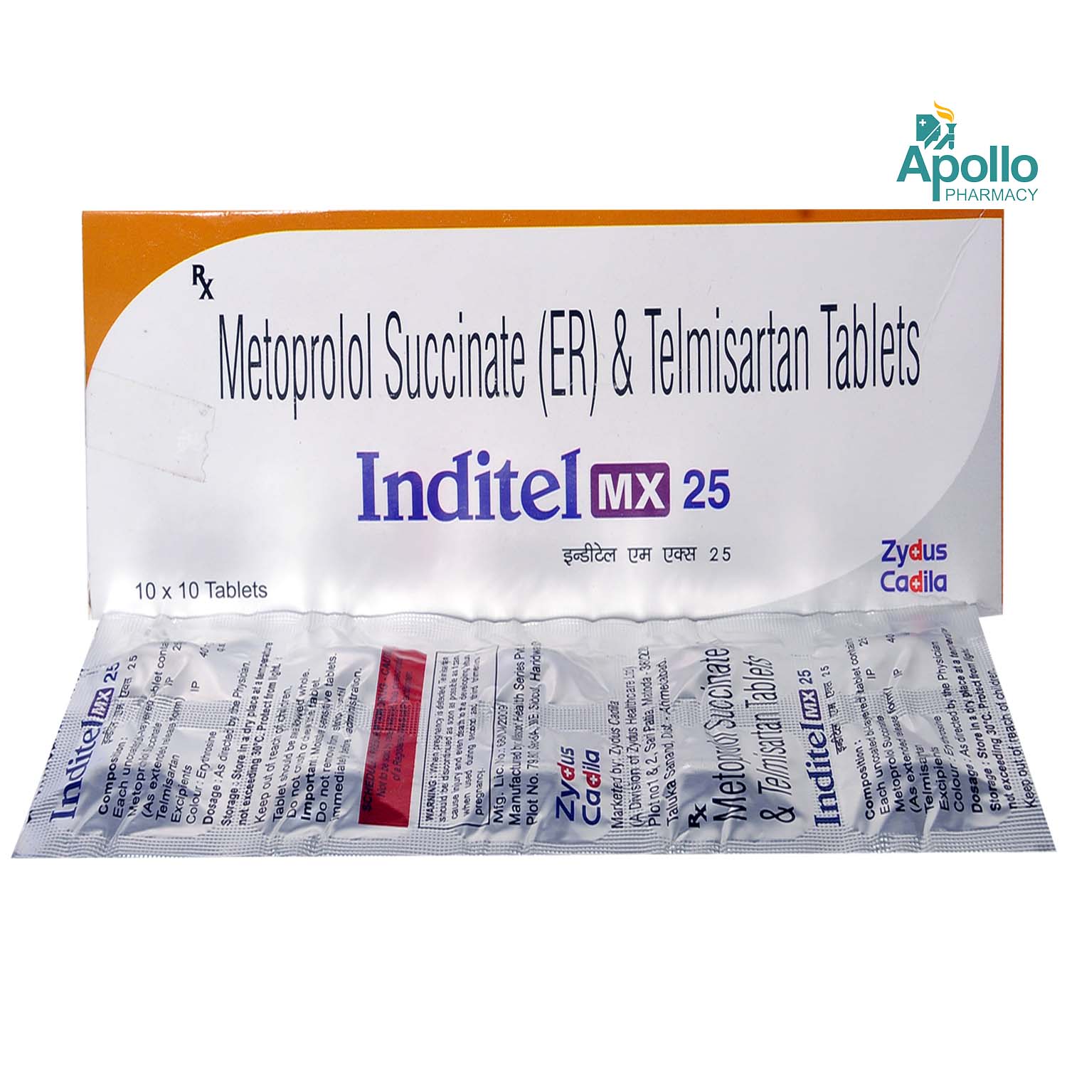 INDITEL MX 25MG TABLET Price, Uses, Side Effects, Composition - Apollo ...