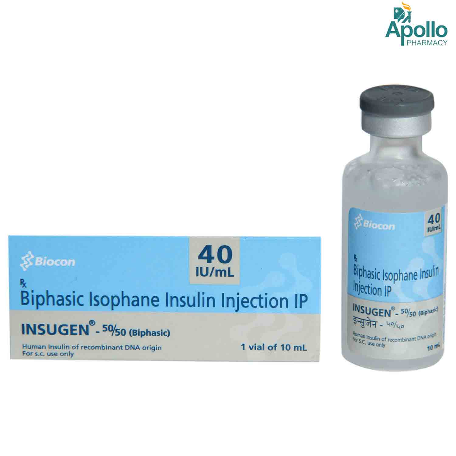 Insugen 50/50 40IU Injection 10 ml Price, Uses, Side Effects ...