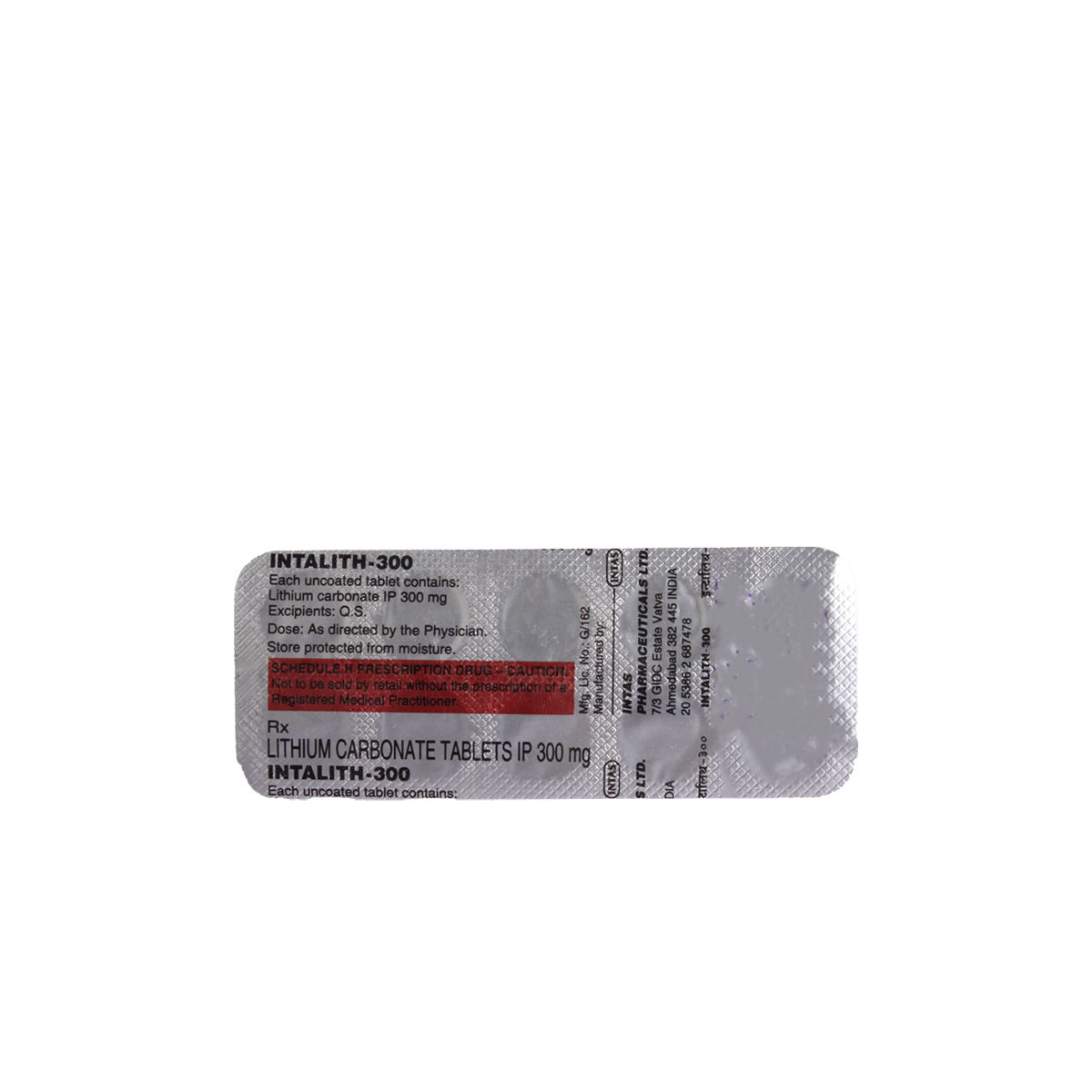 Intalith 300 mg Tablet 10's Price, Uses, Side Effects, Composition ...