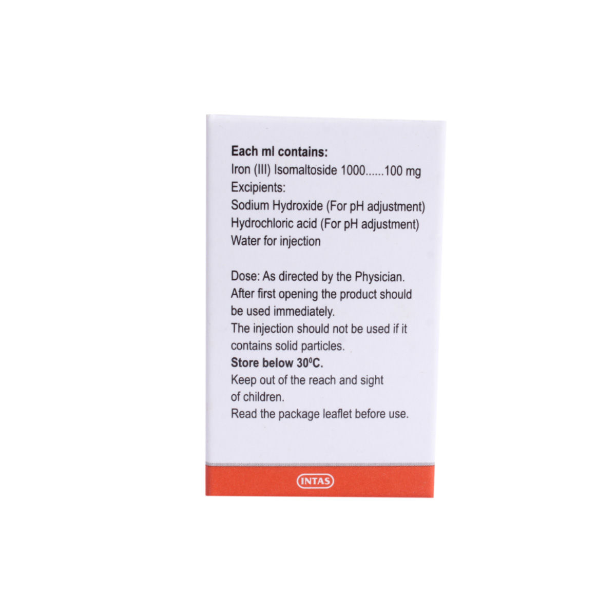 Intafer Iv 100Mg/Ml Injection 5Ml Price, Uses, Side Effects ...