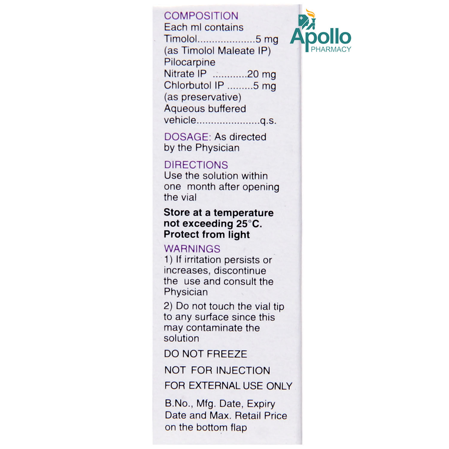 Iotim Plus Eye Drops 5 ml Price, Uses, Side Effects, Composition ...