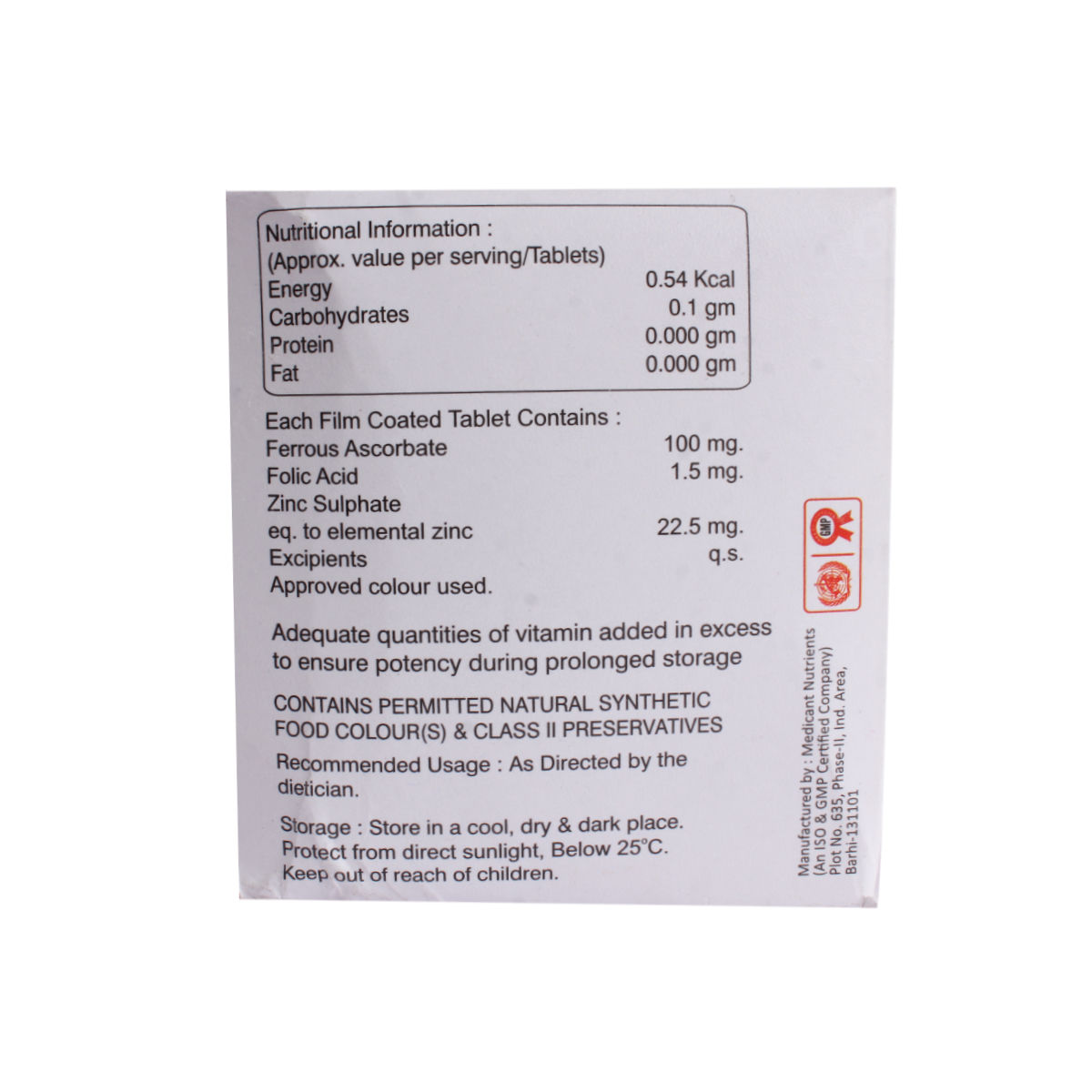 Ironox Tablet 10'S Price, Uses, Side Effects, Composition - Apollo Pharmacy
