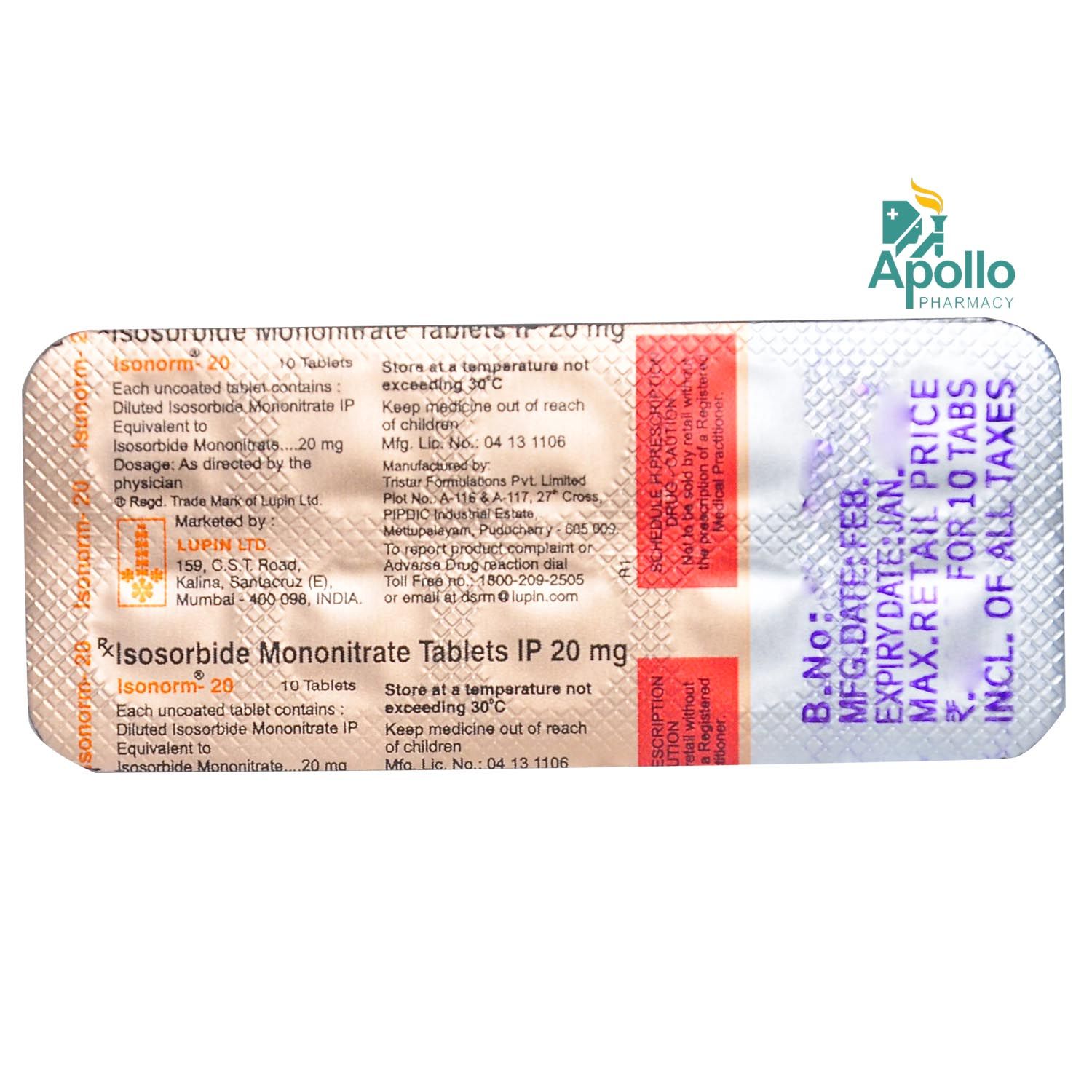 ISONORM 20MG TABLET Price, Uses, Side Effects, Composition - Apollo ...