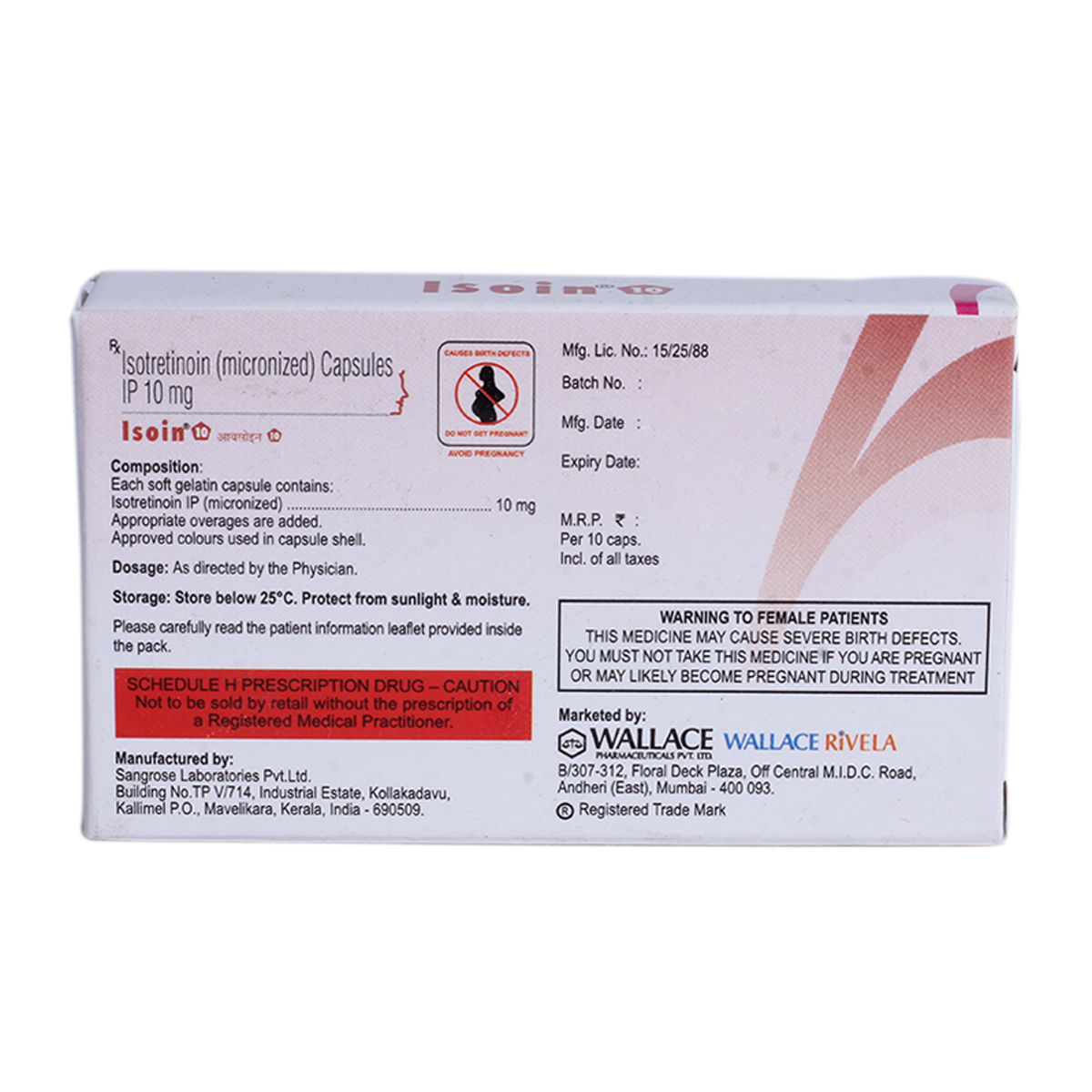 ISOIN 10MG TABLET Price, Uses, Side Effects, Composition - Apollo Pharmacy