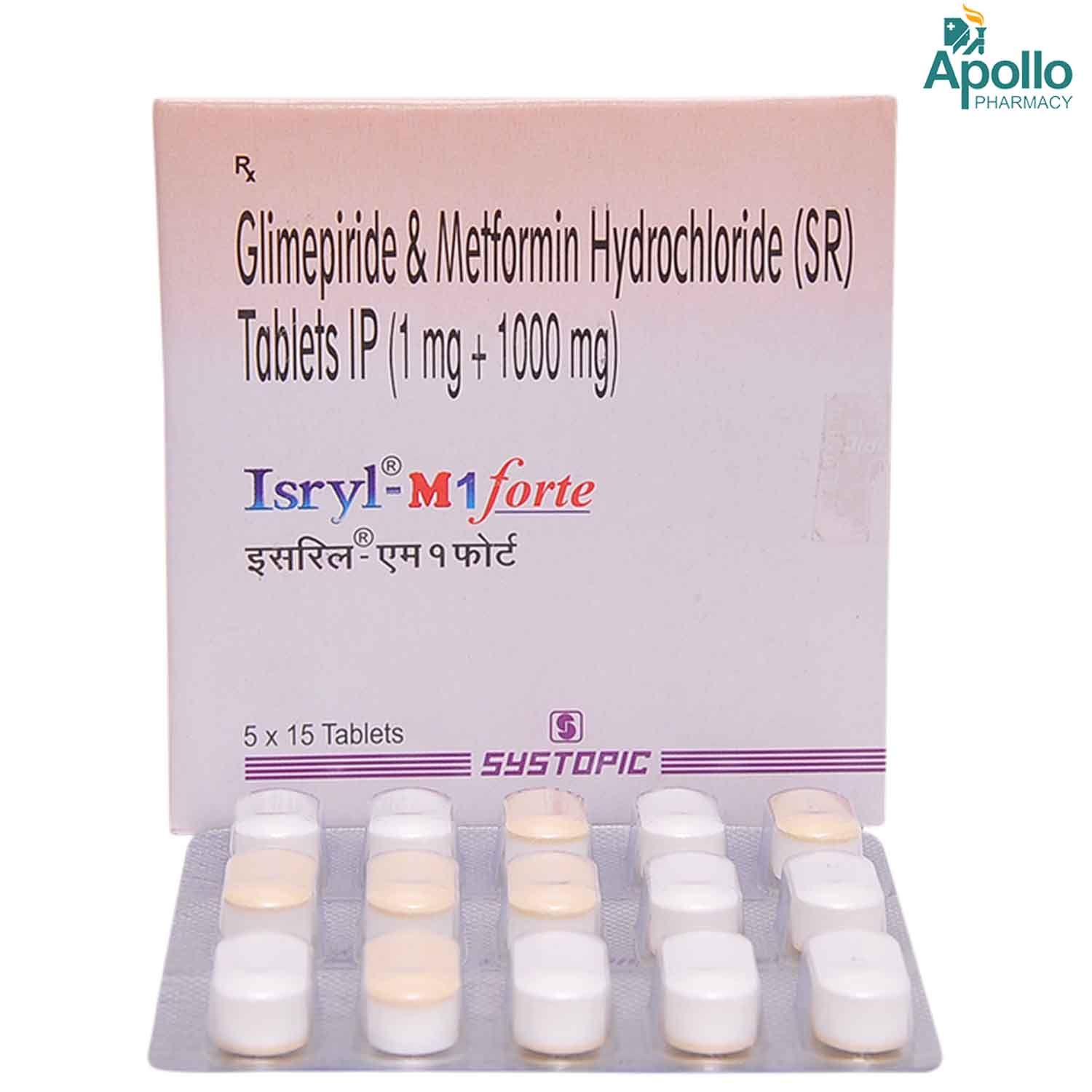 ISRYL M 1MG FORTE TABLET 15'S Price, Uses, Side Effects, Composition ...