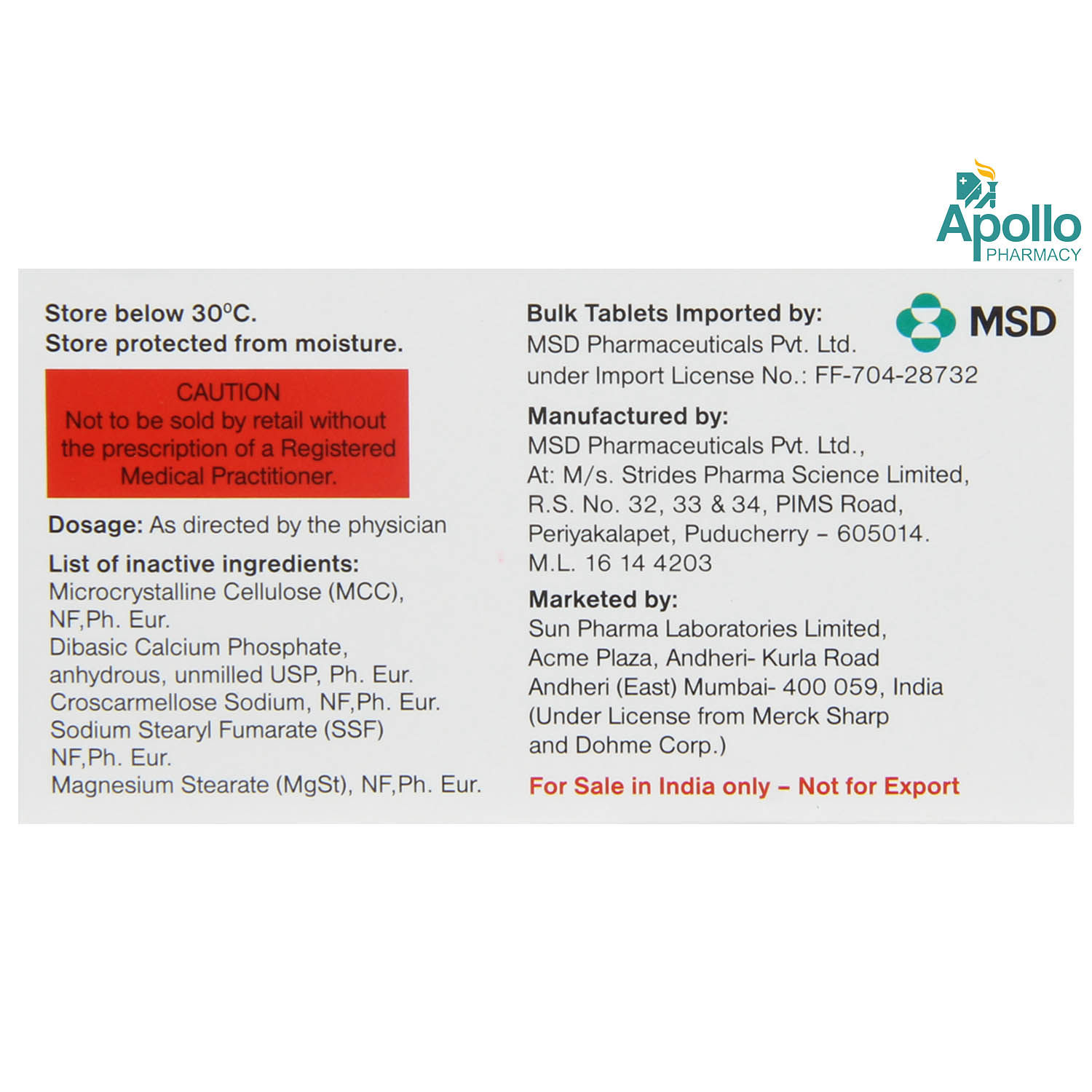 Istavel 25 Tablet 7's Price, Uses, Side Effects, Composition - Apollo ...