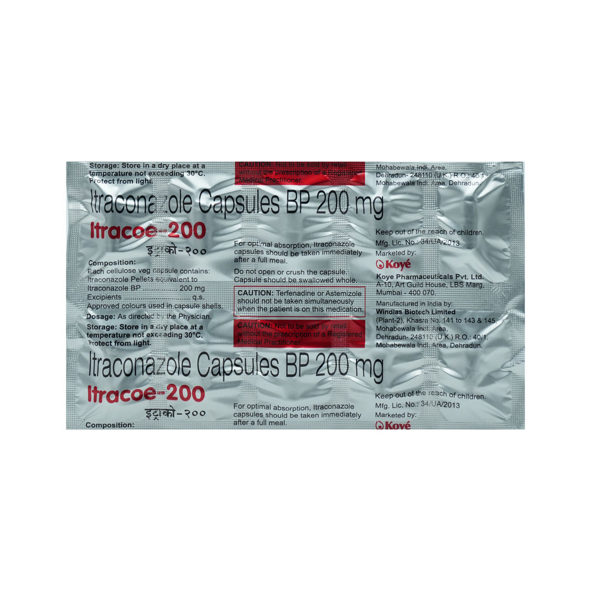 ITRACOE 200MG CAPSULE 10'S Price, Uses, Side Effects, Composition ...