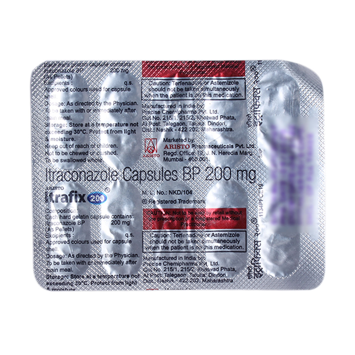 Itrafix-200mg Capsule 8's Price, Uses, Side Effects, Composition ...