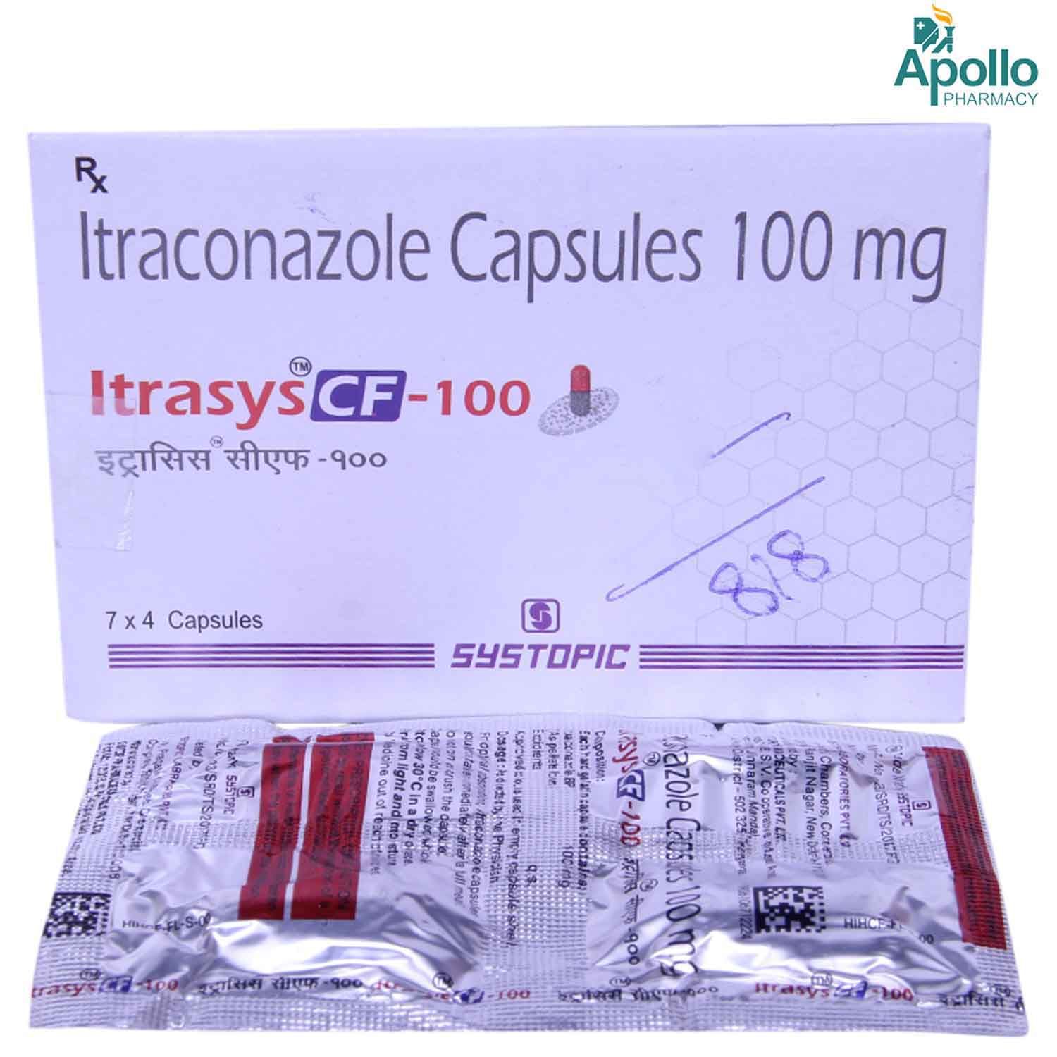 Itrasys CF 100 Capsule 4's Price, Uses, Side Effects, Composition ...