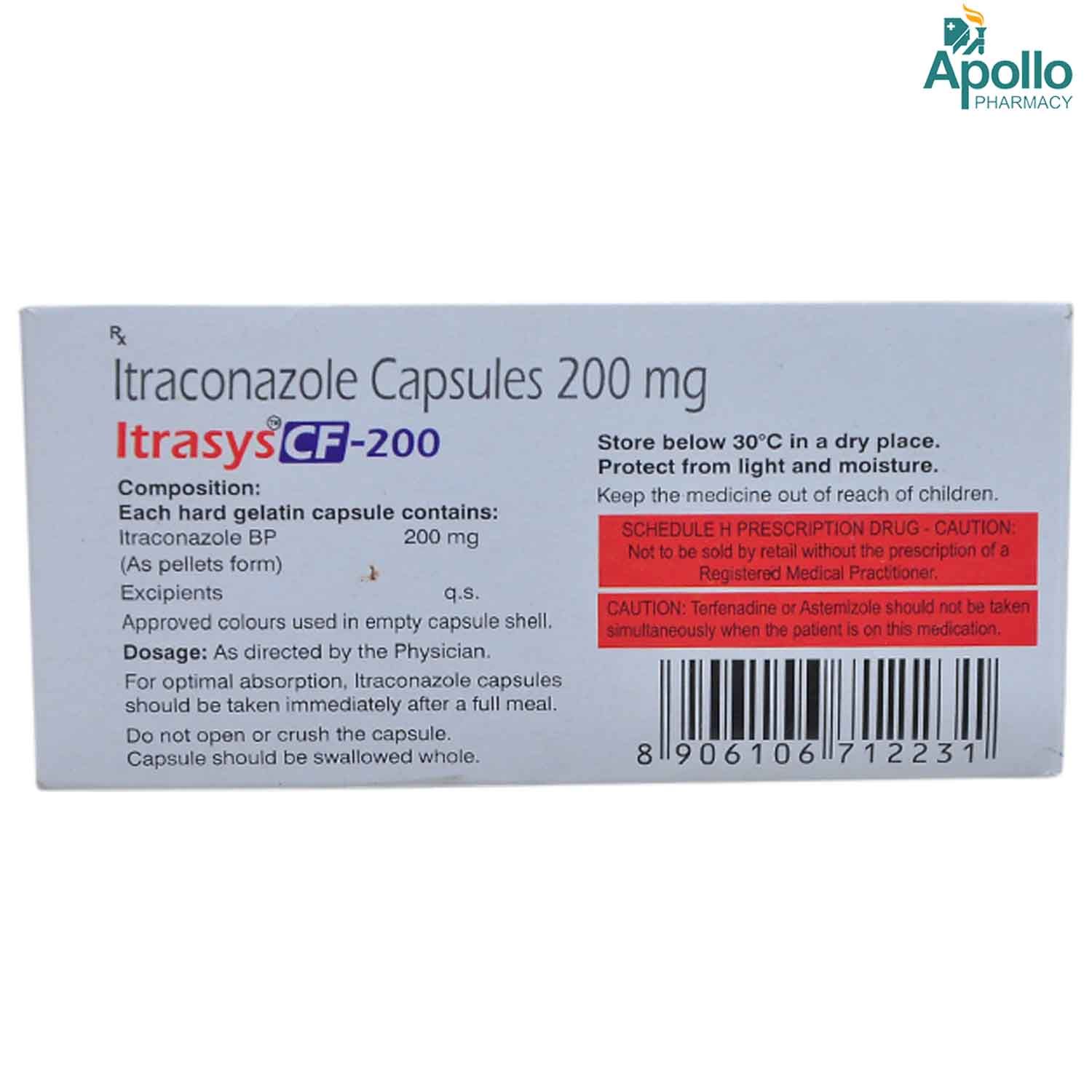 Itrasys CF-200 Capsule 4's Price, Uses, Side Effects, Composition ...