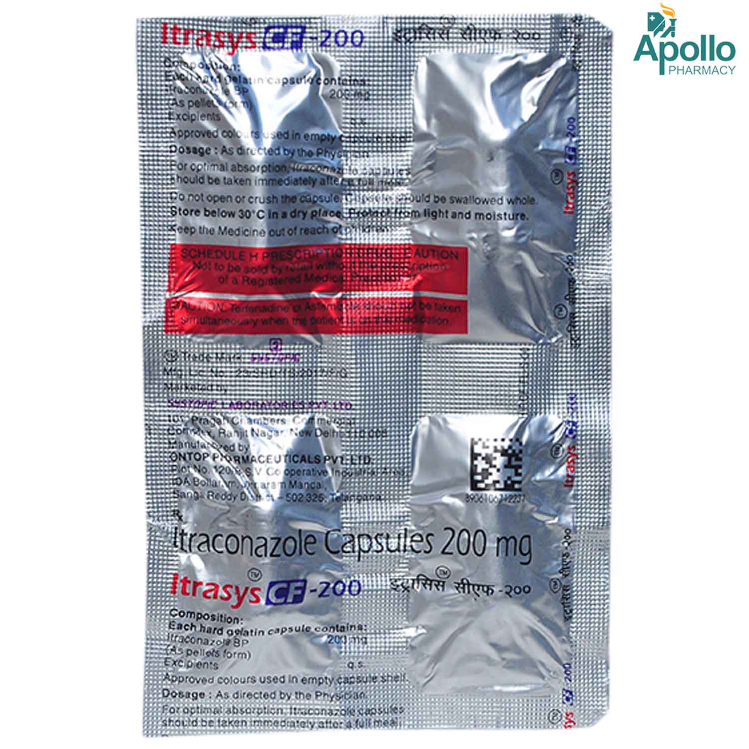 Itrasys CF-200 Capsule 4's Price, Uses, Side Effects, Composition ...