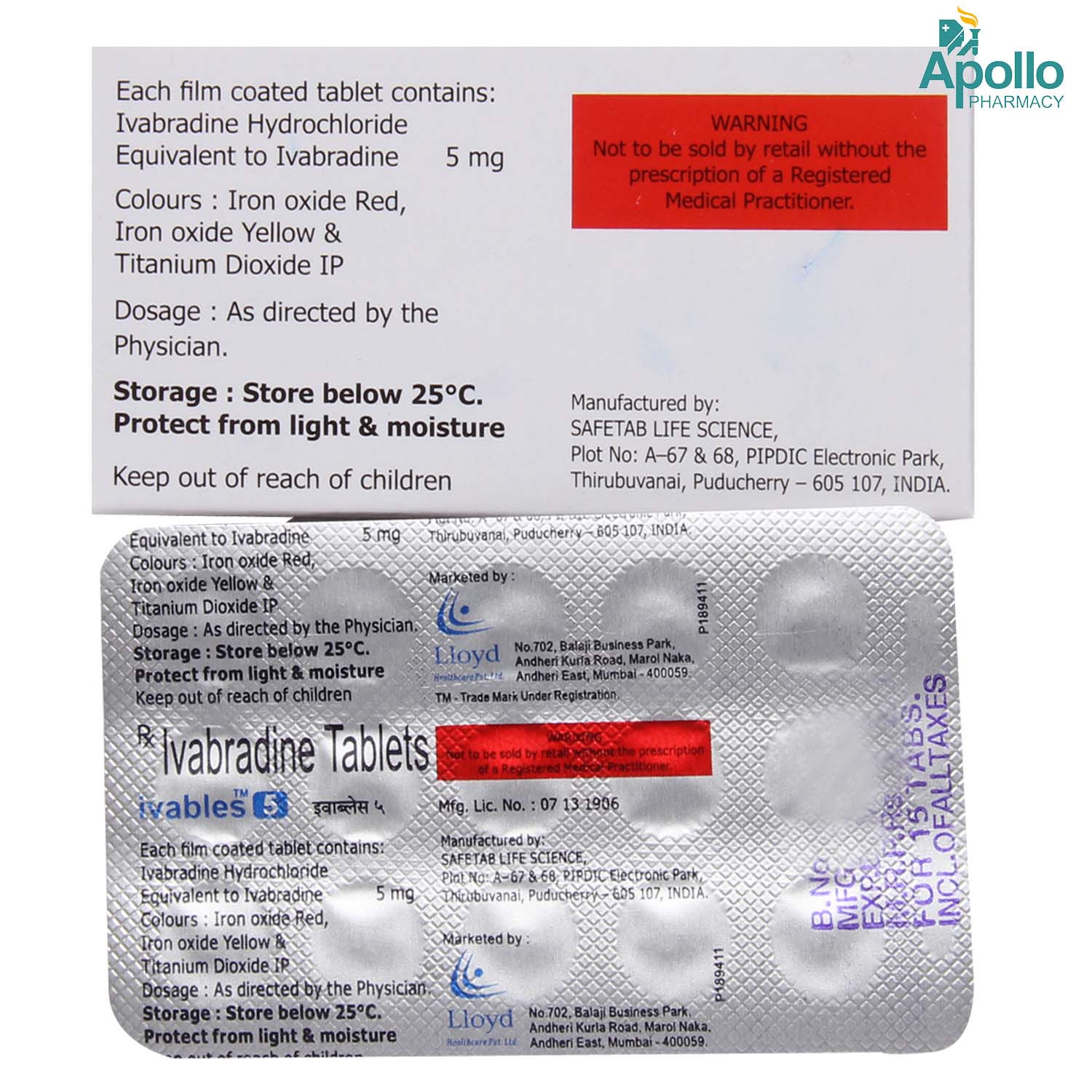 IVABLES 5MG TABLET 15'S Price, Uses, Side Effects, Composition - Apollo ...