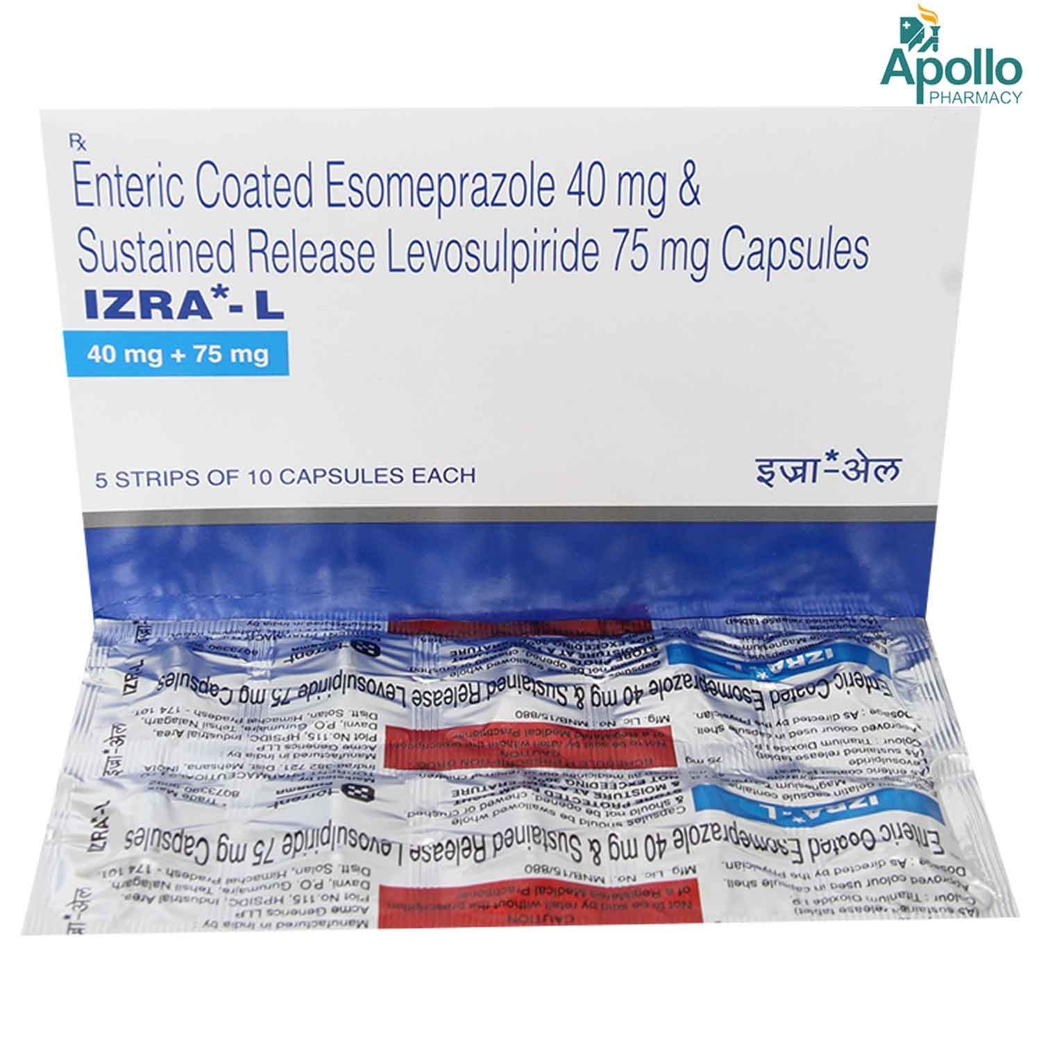Izra-L Capsule 10's Price, Uses, Side Effects, Composition - Apollo ...