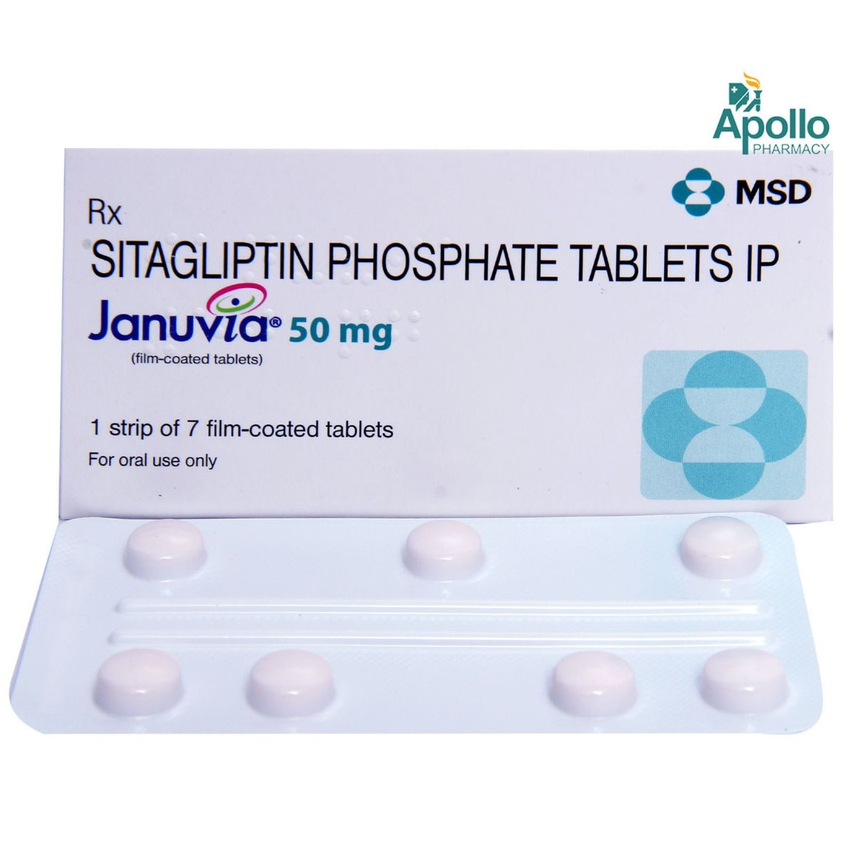 Januvia 50 mg Tablet 7's Price, Uses, Side Effects, Composition ...
