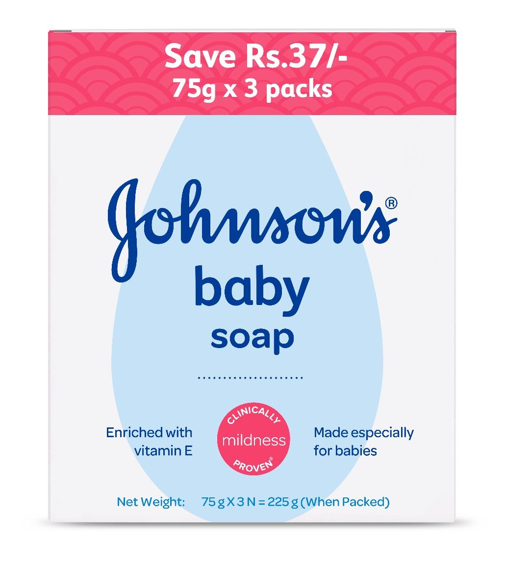 Johnson's Baby Soap, 225 gm (3 x 75 gm) Price, Uses, Side Effects ...