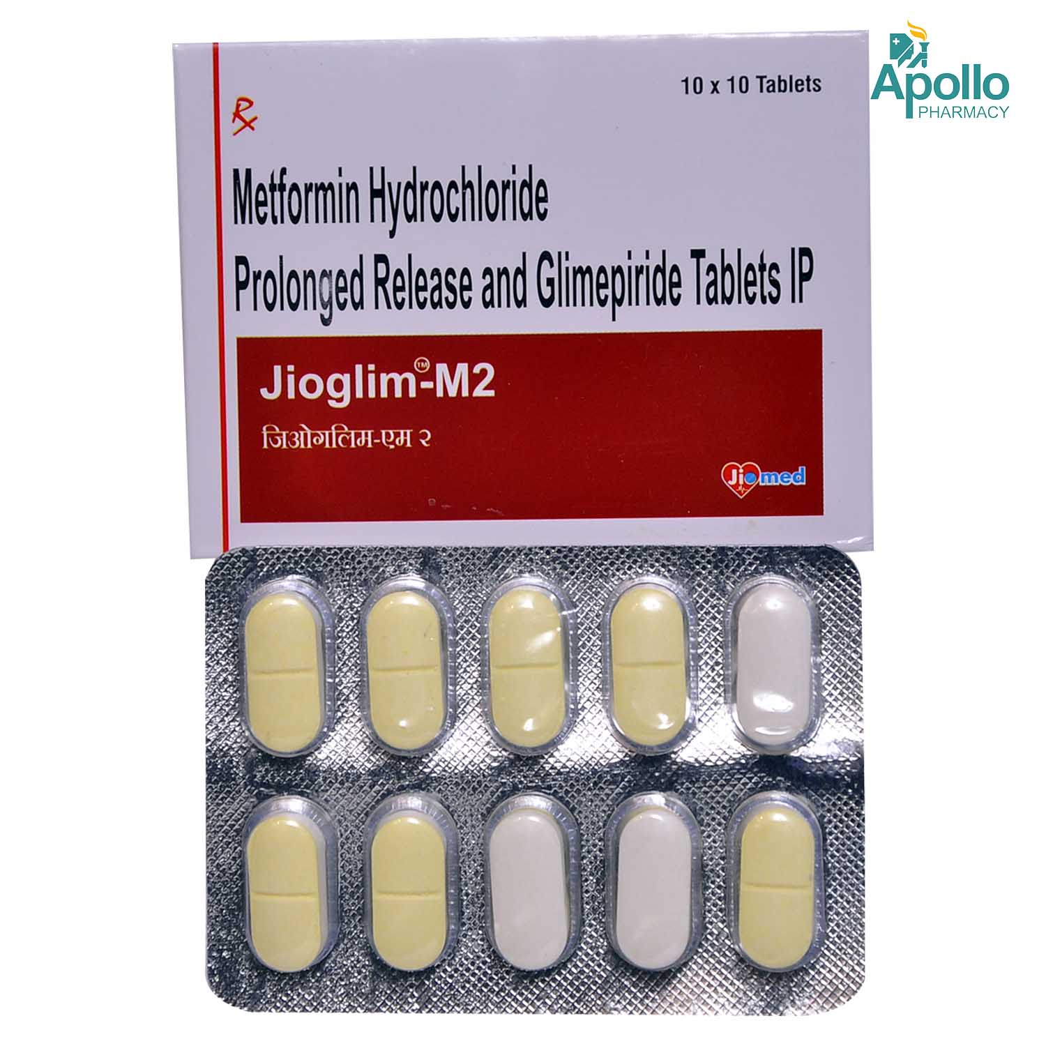 JIOGLIM M 2MG TABLET 10'S Price, Uses, Side Effects, Composition ...