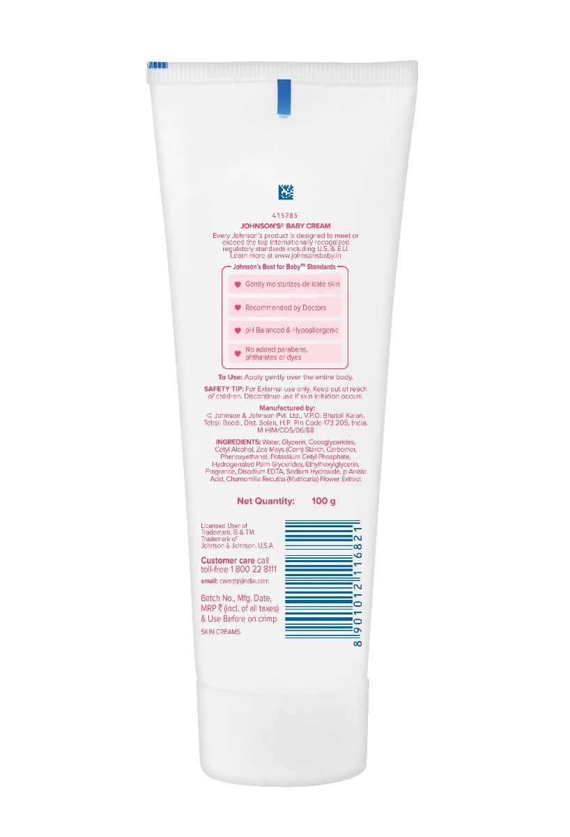Johnson's Baby Cream, 100 gm Price, Uses, Side Effects, Composition ...