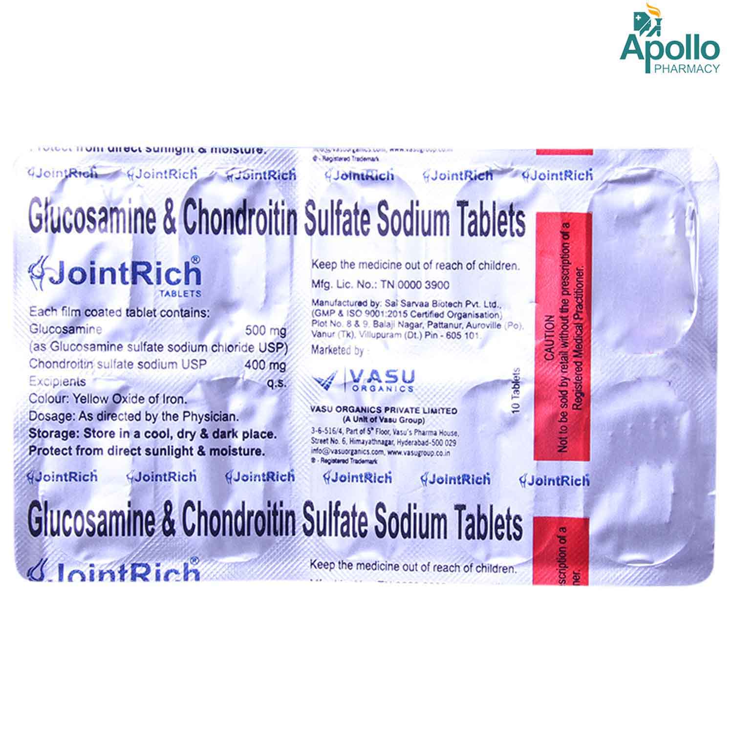 Joint Rich Tablet 10's Price, Uses, Side Effects, Composition - Apollo ...