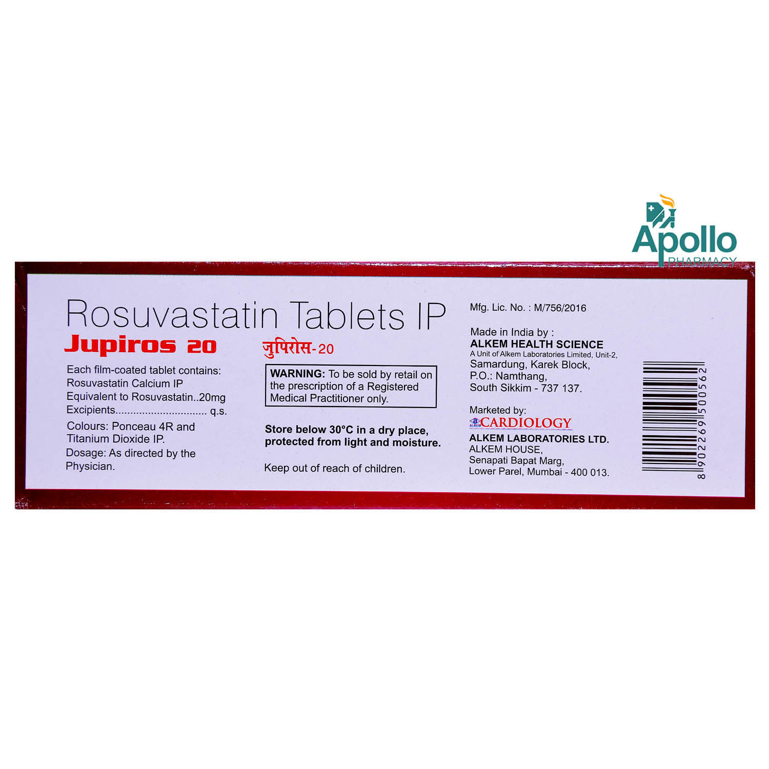 JUPIROS 20MG TABLET Price, Uses, Side Effects, Composition - Apollo ...