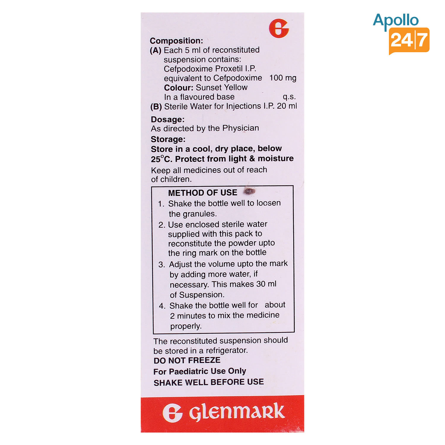 Kefpod 100 mg Suspension 30ml Price, Uses, Side Effects, Composition ...
