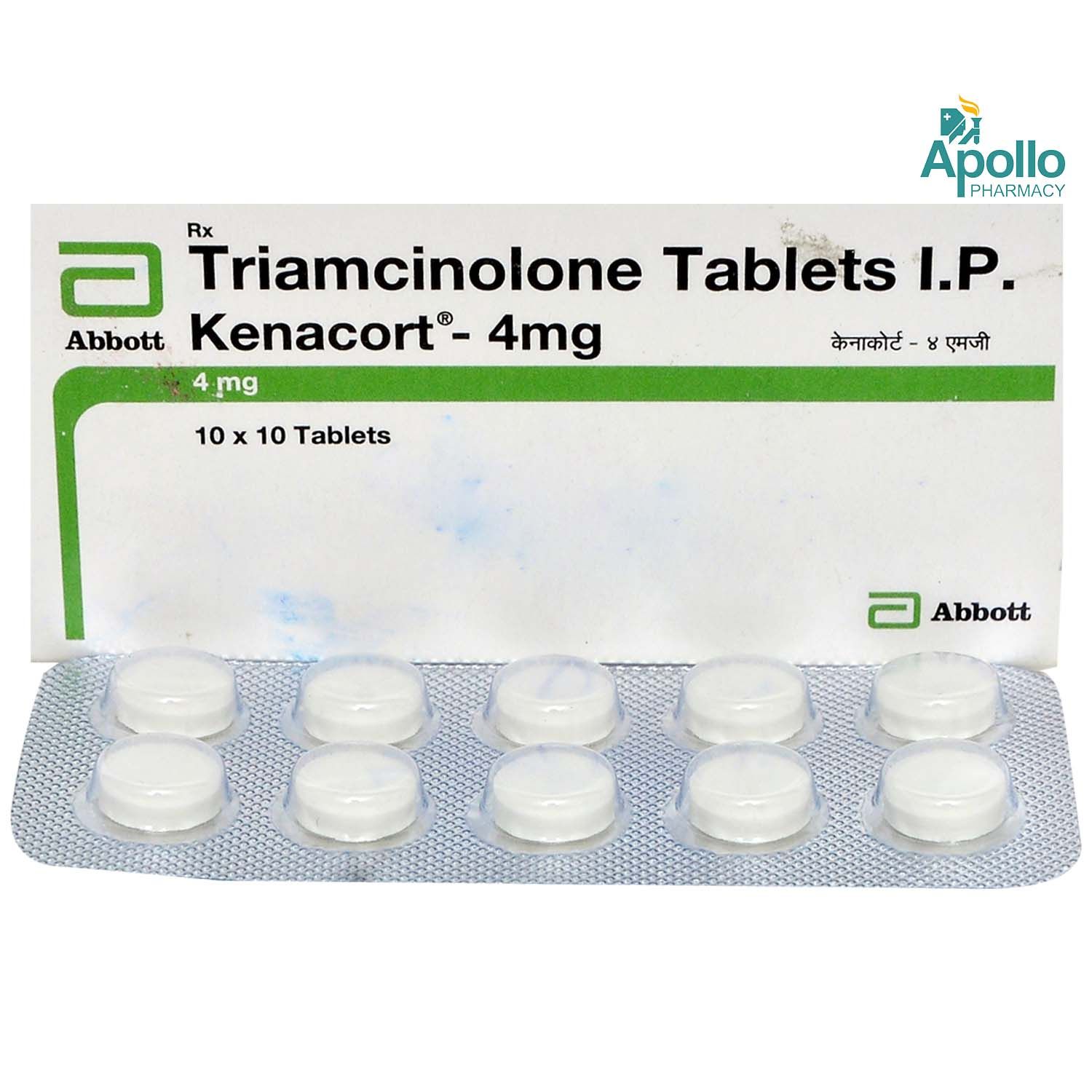 Kenacort-4 mg Tablet 10's Price, Uses, Side Effects, Composition ...