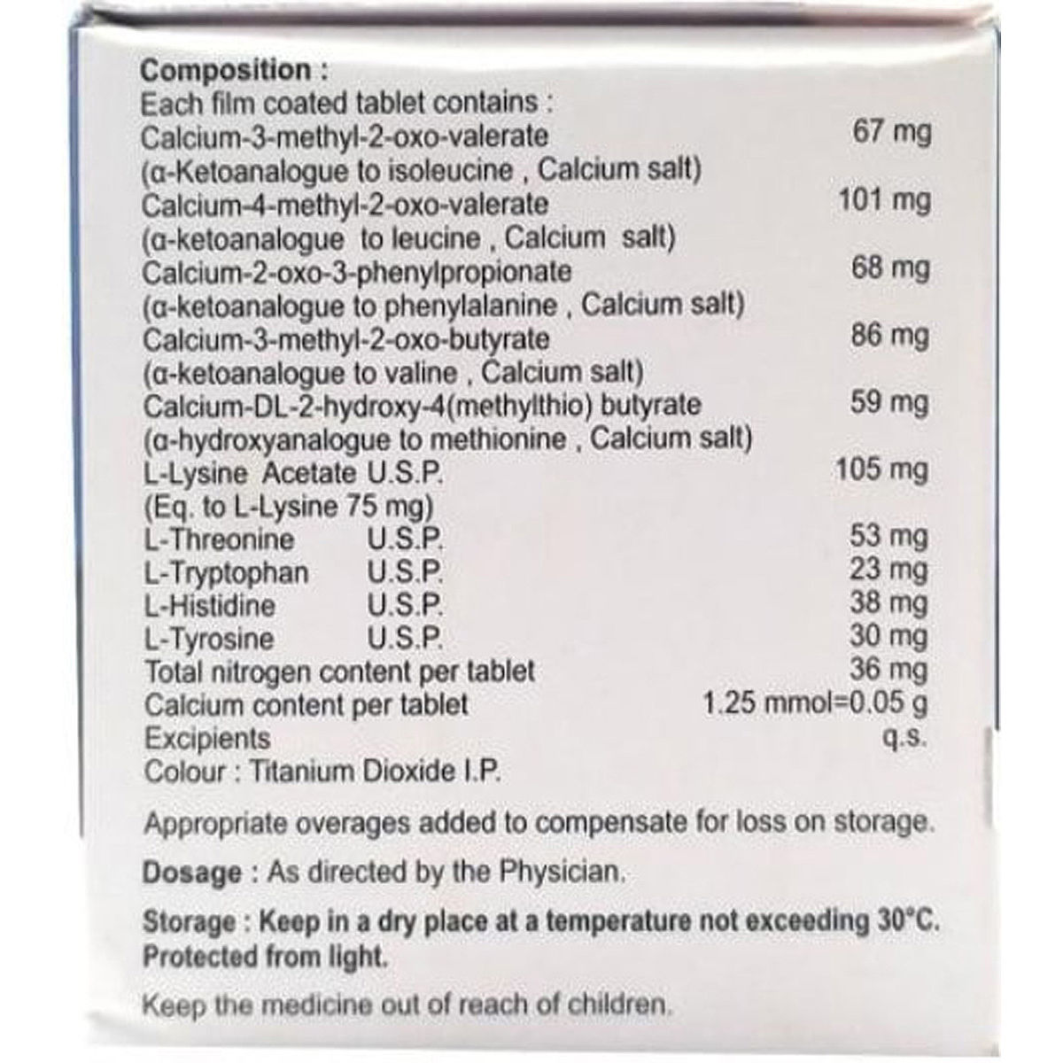 Ketoalfa Tablet 10's Price, Uses, Side Effects, Composition - Apollo ...