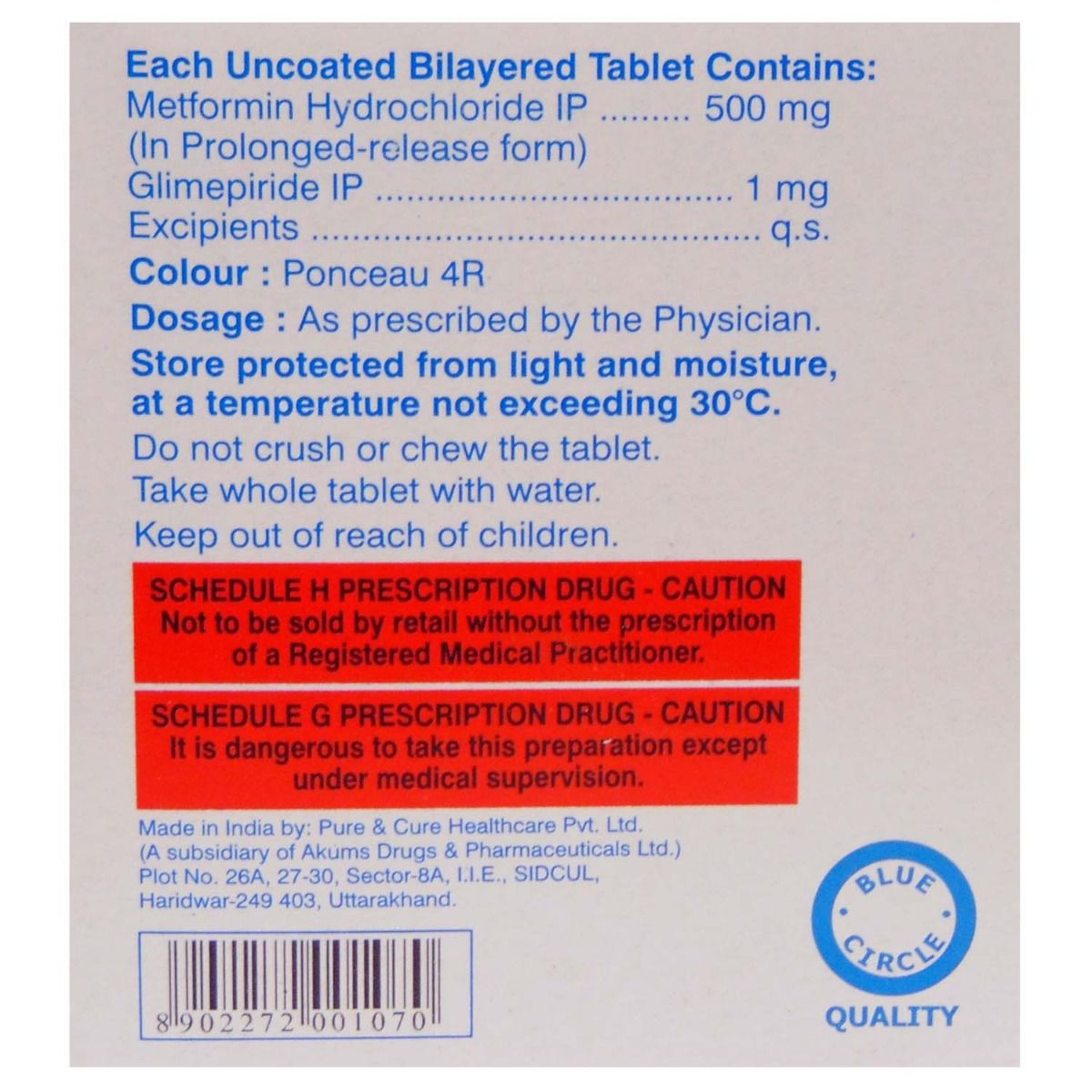 K-Glim-M 1 mg Tablet 10's Price, Uses, Side Effects, Composition ...