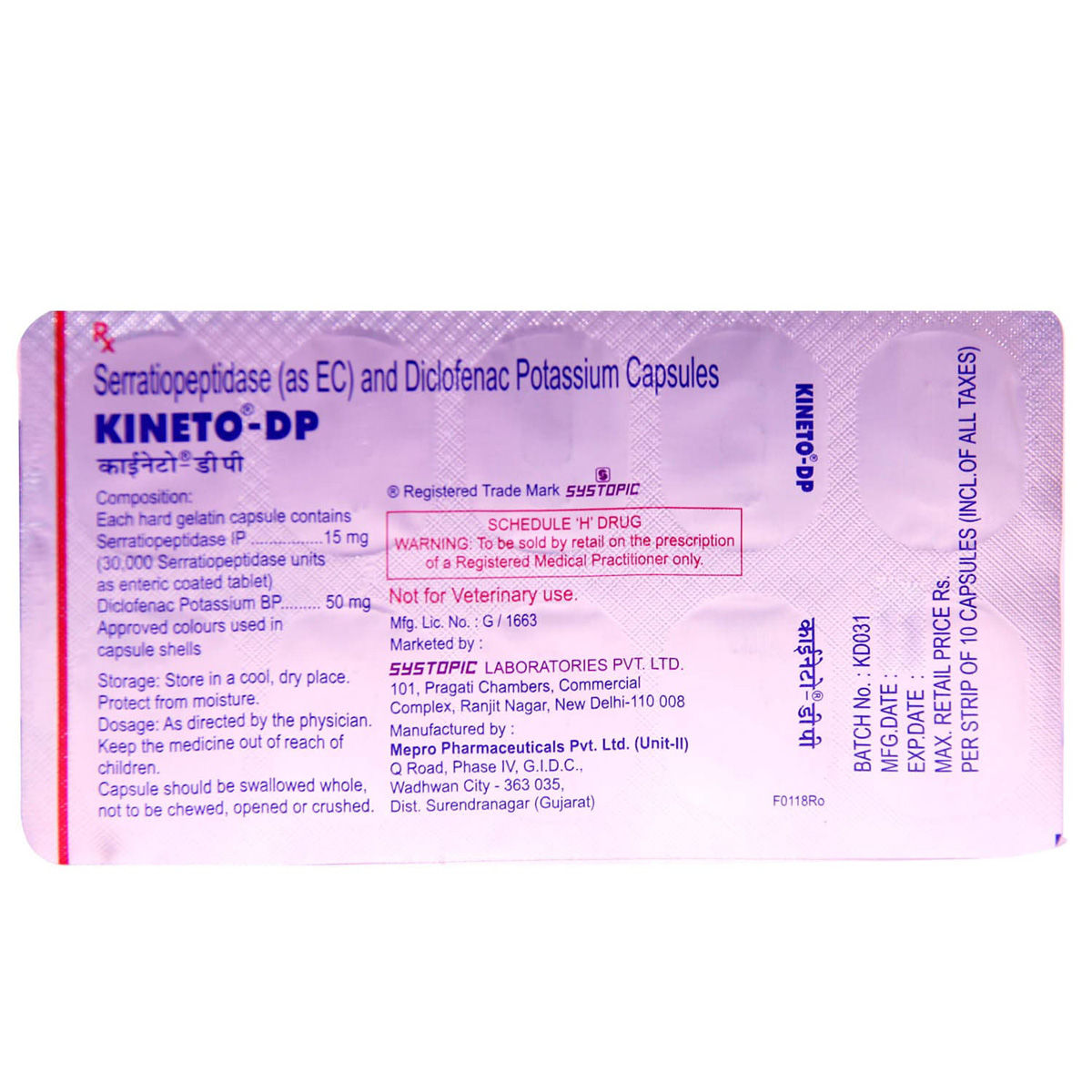 Kineto-DP Capsule 10's Price, Uses, Side Effects, Composition - Apollo ...