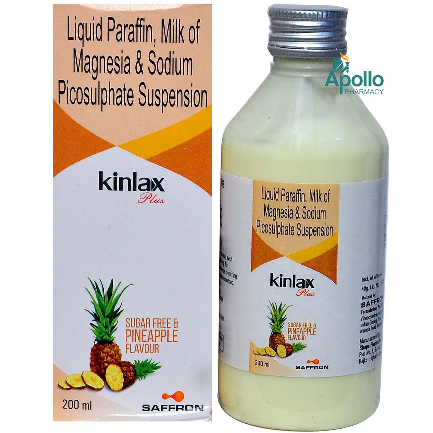 Kinlax Plus SF Pineapple Flav Suspension 200 ml Price, Uses, Side ...