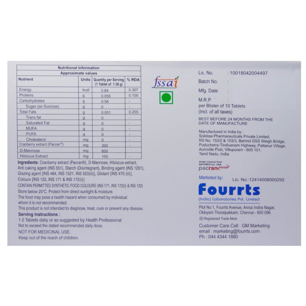 K MAC UTI TABLET 10'S Price, Uses, Side Effects, Composition - Apollo ...