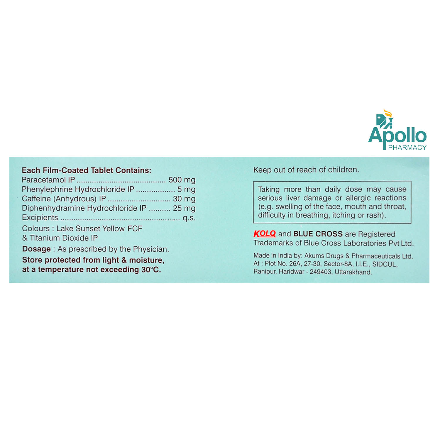 KOLQ TABLET Price, Uses, Side Effects, Composition - Apollo Pharmacy