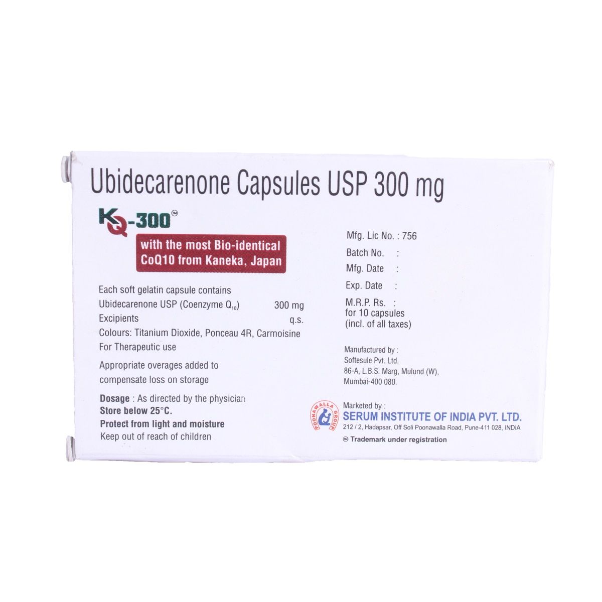 KQ 300 Capsule 10's Price, Uses, Side Effects, Composition - Apollo ...