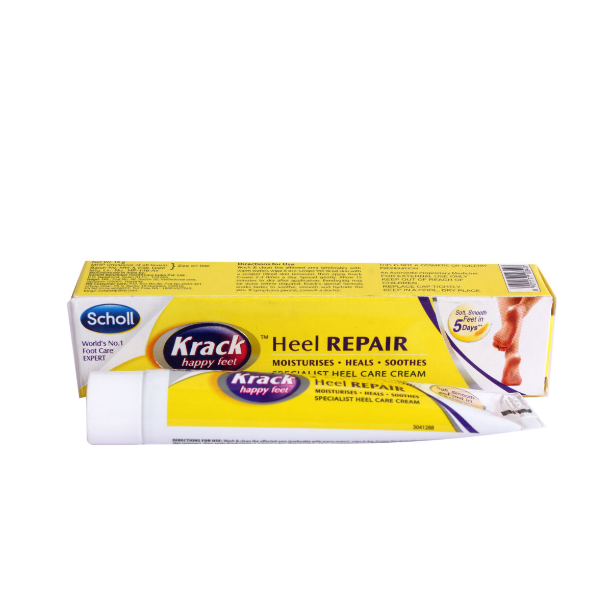 Krack Heel Repair Cream, 15 gm Price, Uses, Side Effects, Composition ...