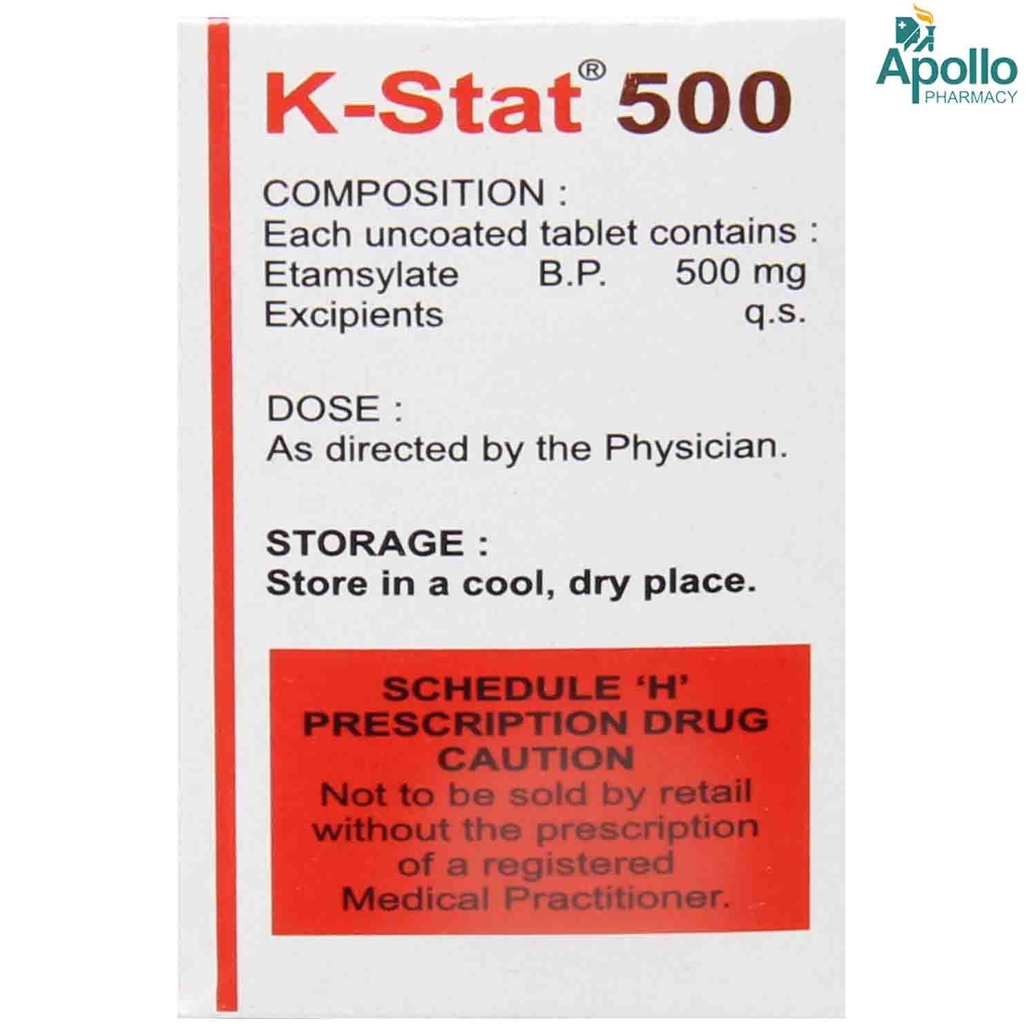KSTAT 500MG TABLET Price, Uses, Side Effects, Composition - Apollo Pharmacy