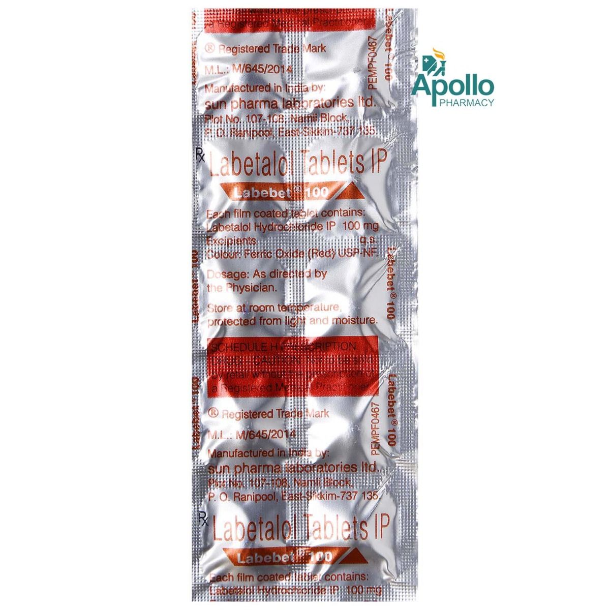 Labebet 100 Tablet 10's Price, Uses, Side Effects, Composition - Apollo ...