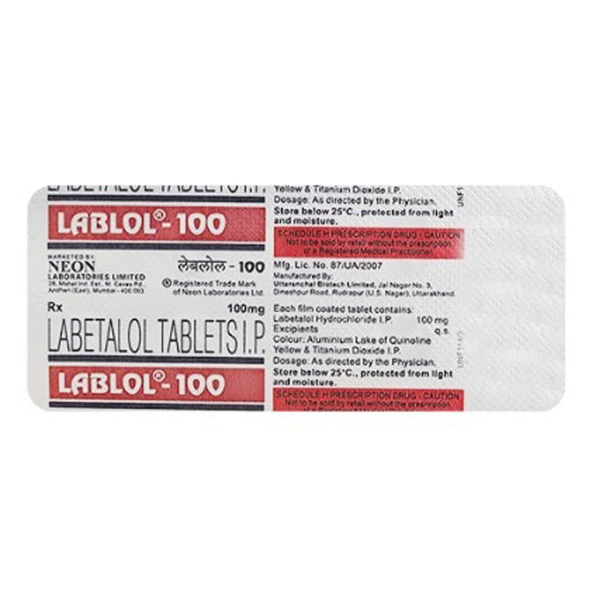 Lablol 100 Tablet 10's Price, Uses, Side Effects, Composition - Apollo ...