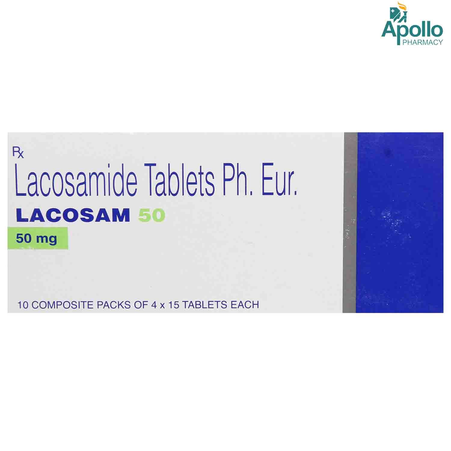 Lacosam 50 mg Tablet 10's Price, Uses, Side Effects, Composition ...