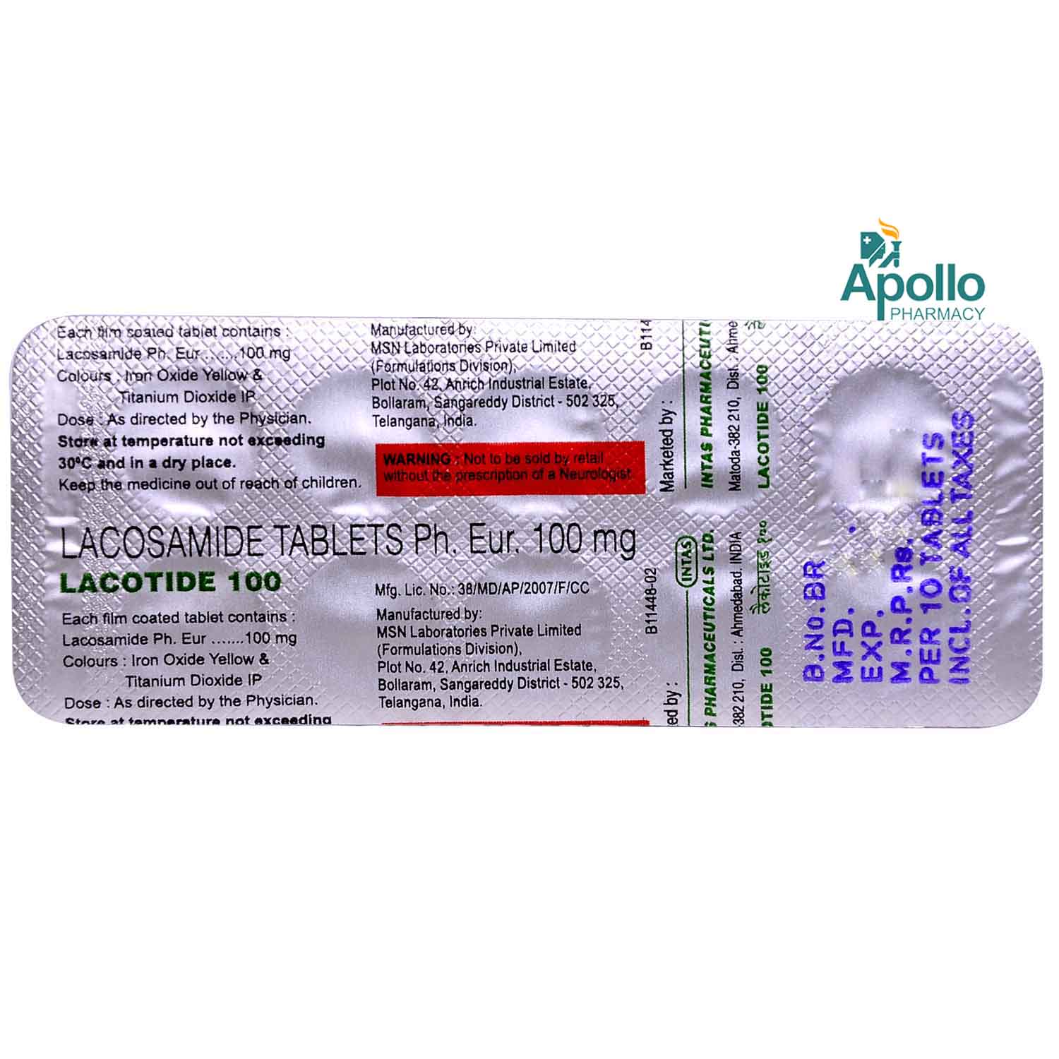 Lacotide 100 Tablet 10's Price, Uses, Side Effects, Composition ...