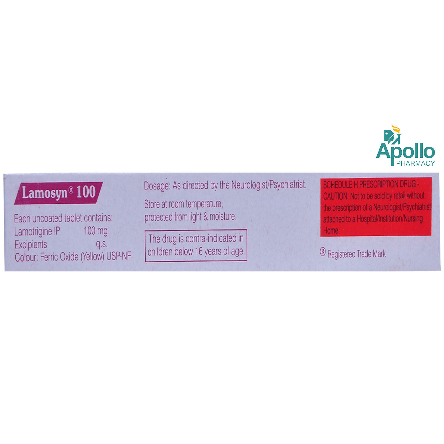 Lamosyn 100 Tablet 10's Price, Uses, Side Effects, Composition - Apollo ...