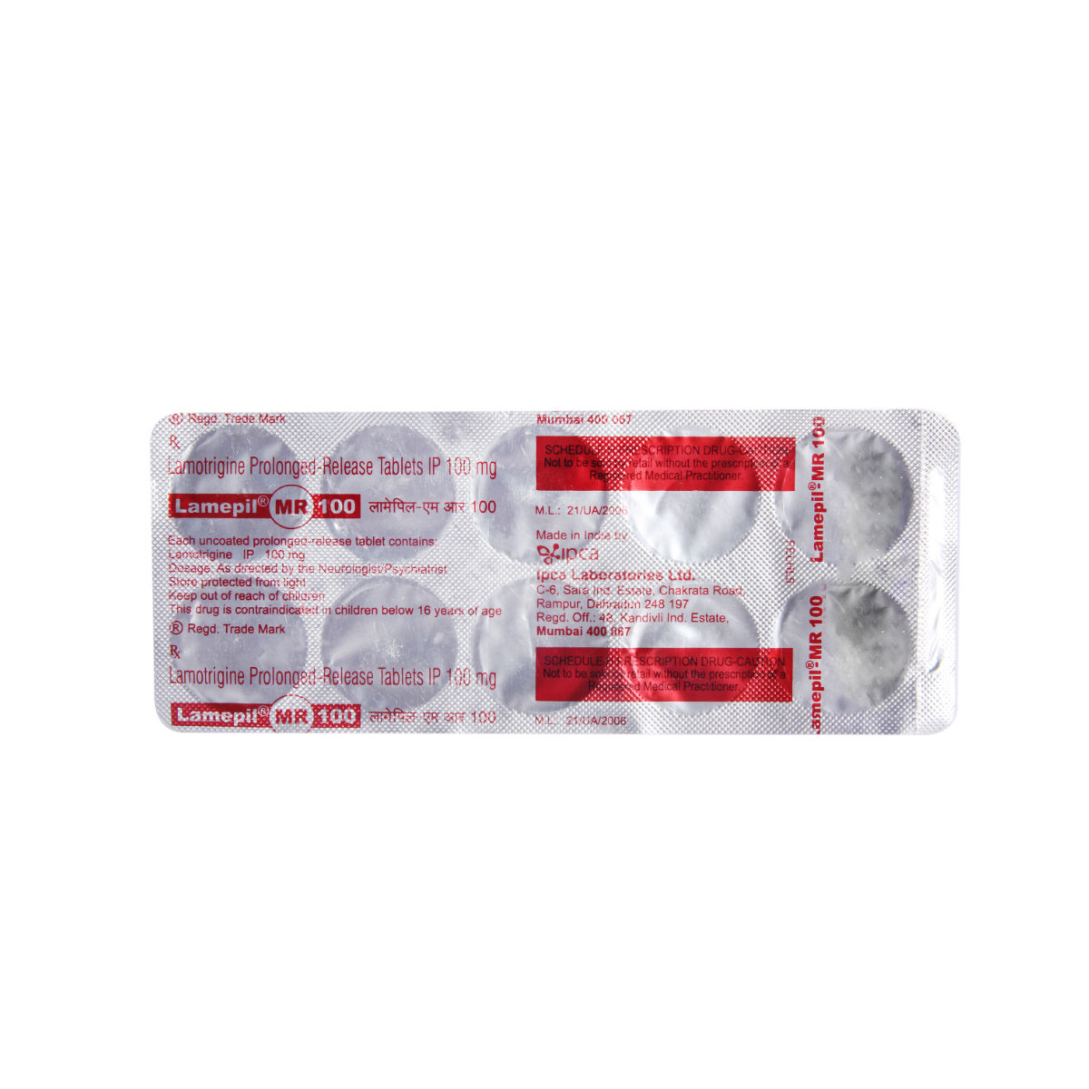 Lamepil MR 100 Tablet 10's Price, Uses, Side Effects, Composition ...