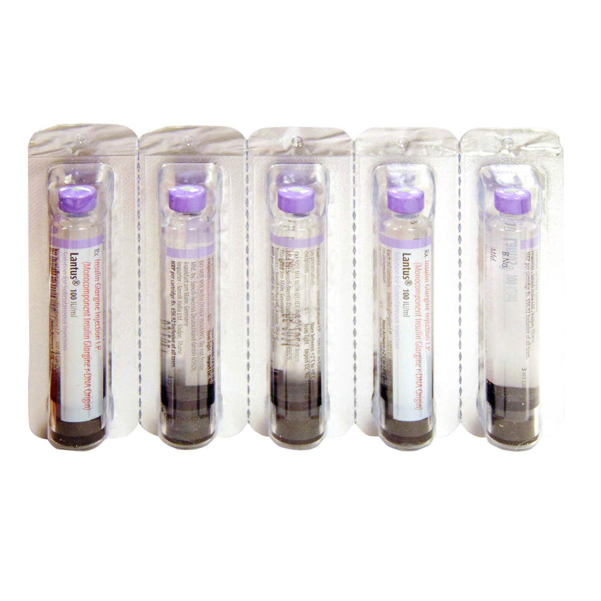 Lantus 100IU/ml Solution for Injection 5 x 3 ml Price, Uses, Side ...